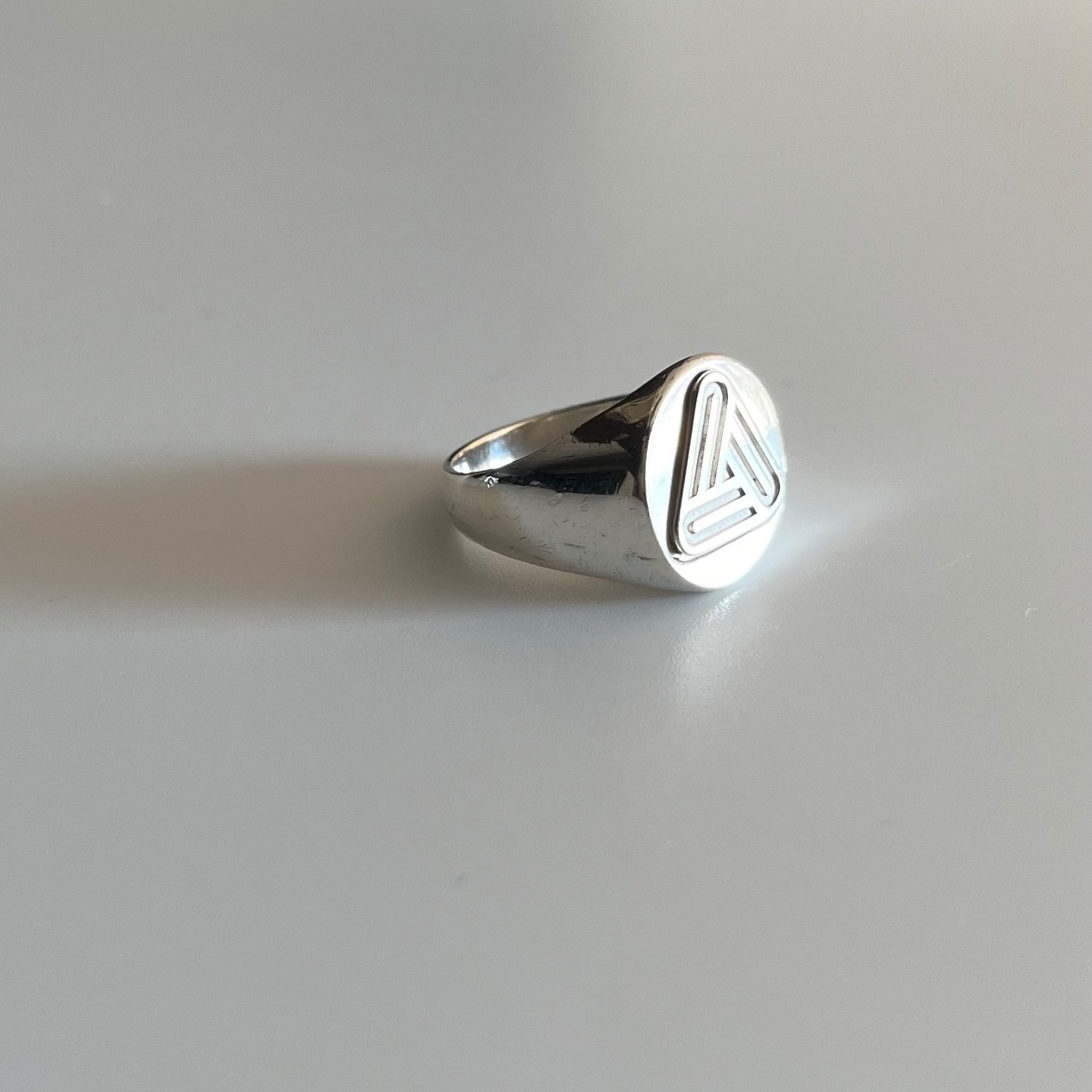 vintage tiffany ヴィンテージティファニーtriangle signet ring sterling silver size20 ...