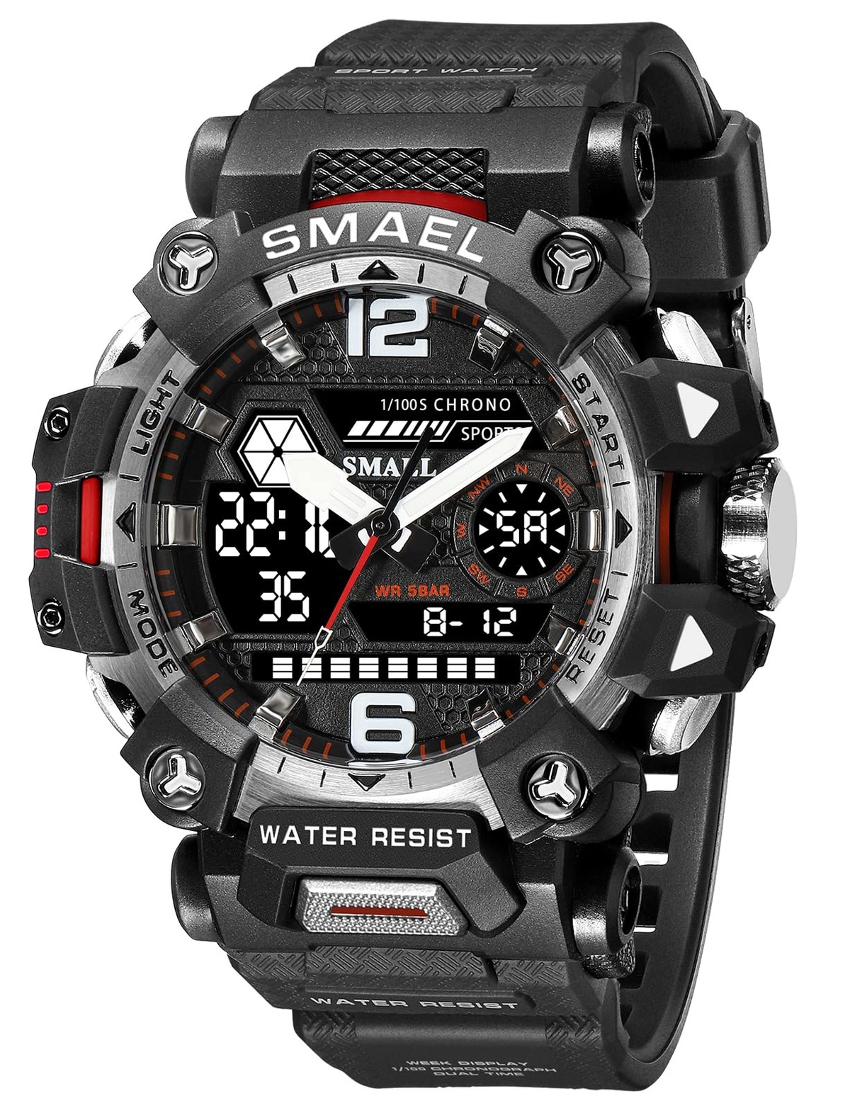 Fanmis Men's Analog Digital Autdoor Sports Watch Military Tactics Multi ...