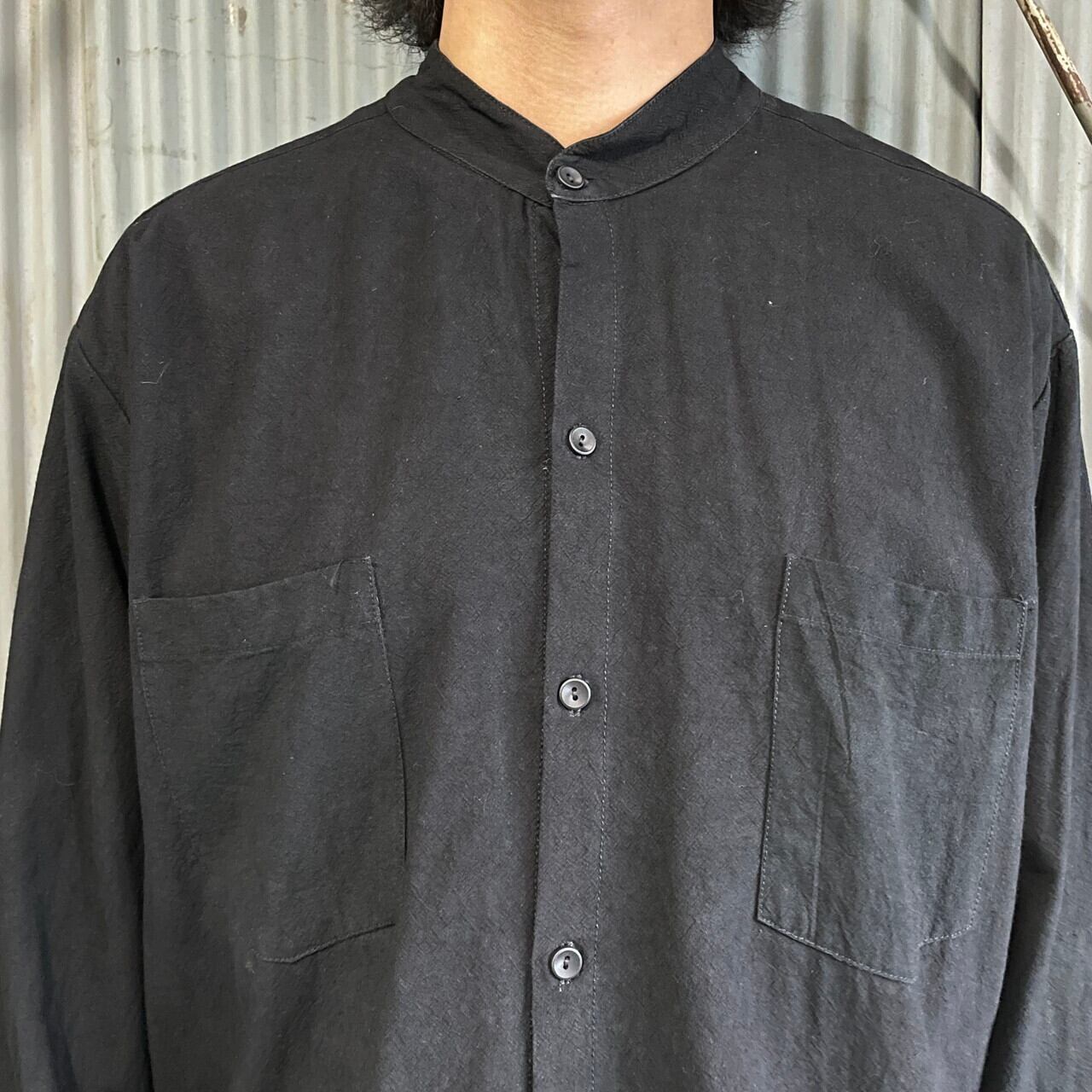 Fiaga Ajijic バック刺繍 長袖 バンドカラーシャツ メンズXL相当 古着 スタンドカラー 【長袖シャツ】 | cave 古着屋 ...