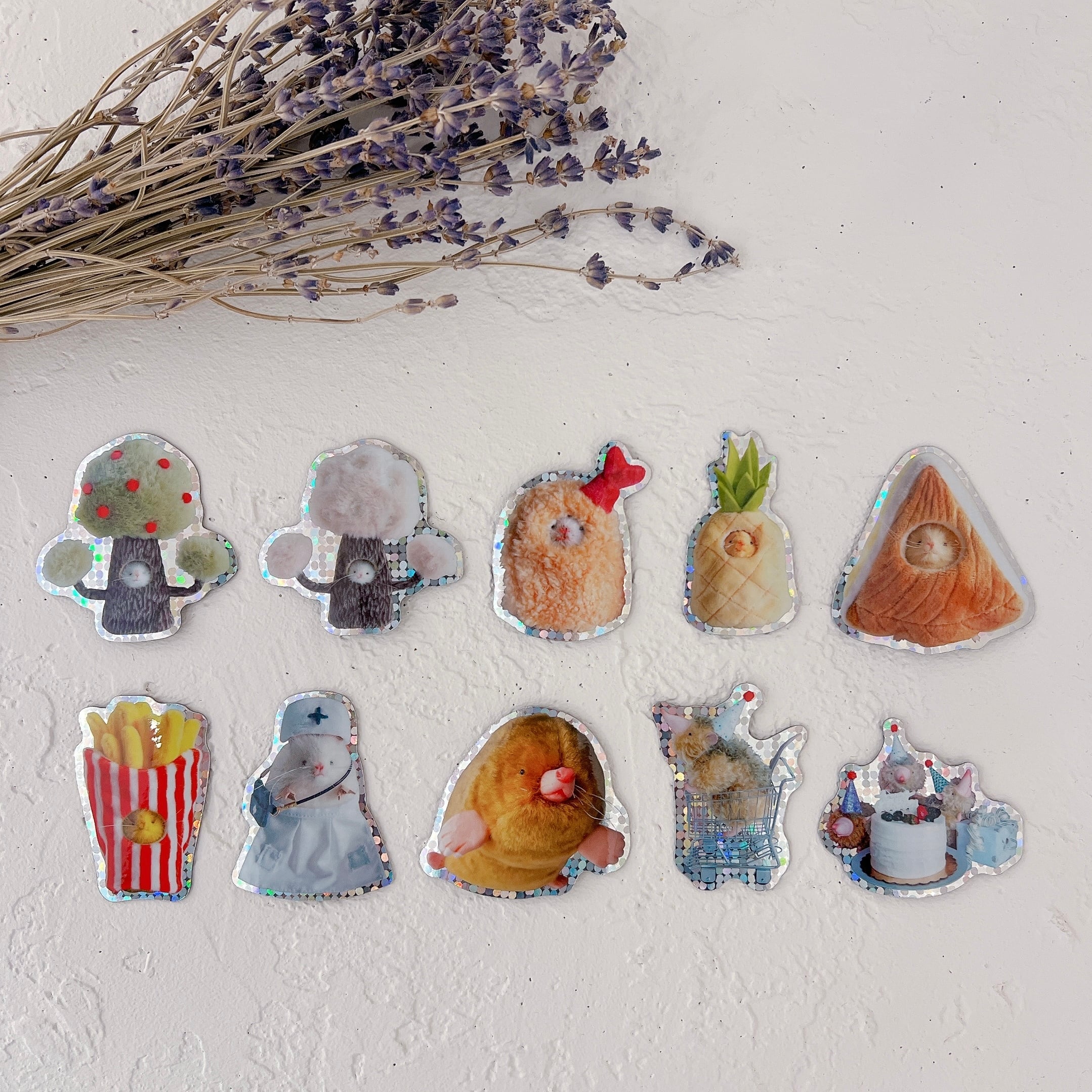 【三角ユウリ】ネズミちゃんのトレーディング キラキラマグネット ※絵柄は選べません | sunsun