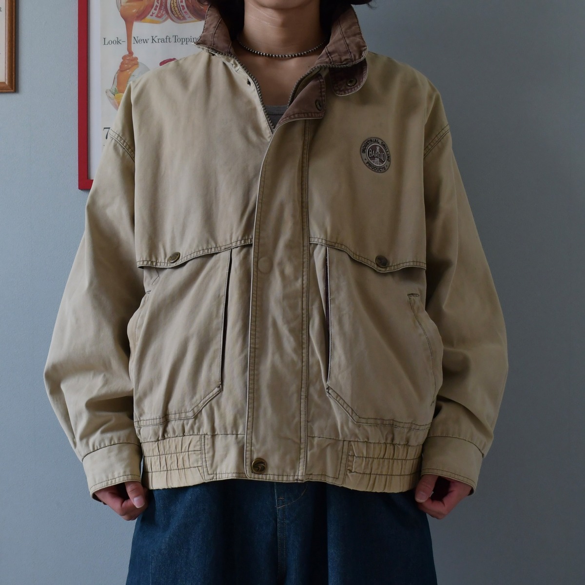 90s zip up work jacket | natume