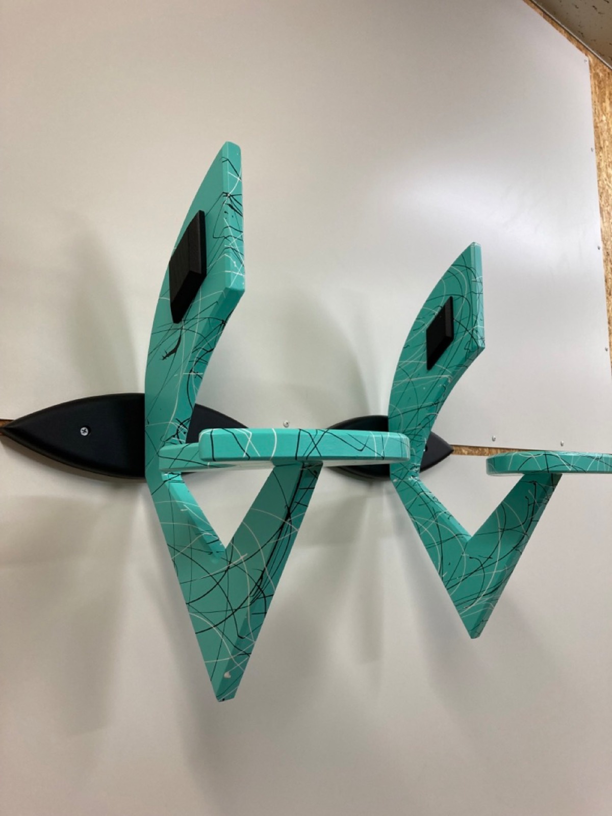 186 WOOD WALL RACK 2SET | DELLS