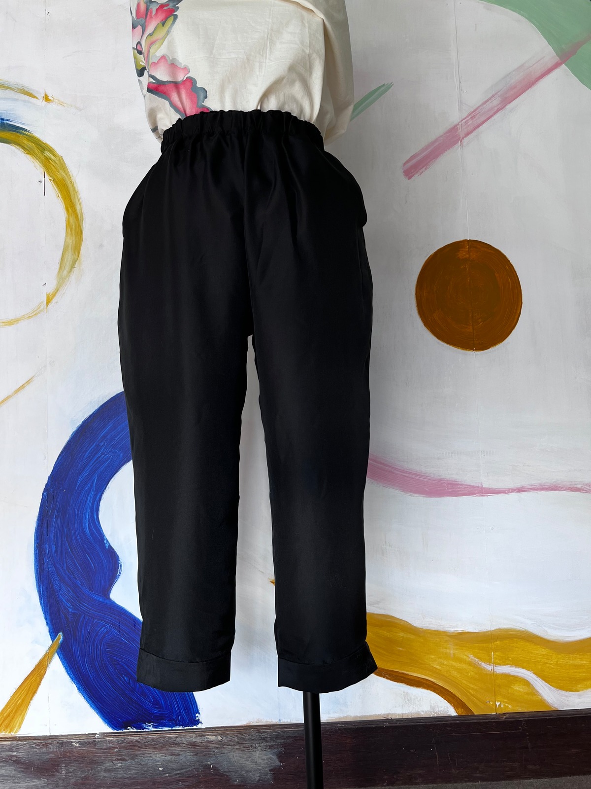 Monpe pants Kuro モンペパンツ 黒 C-1 | ちはやchihaya