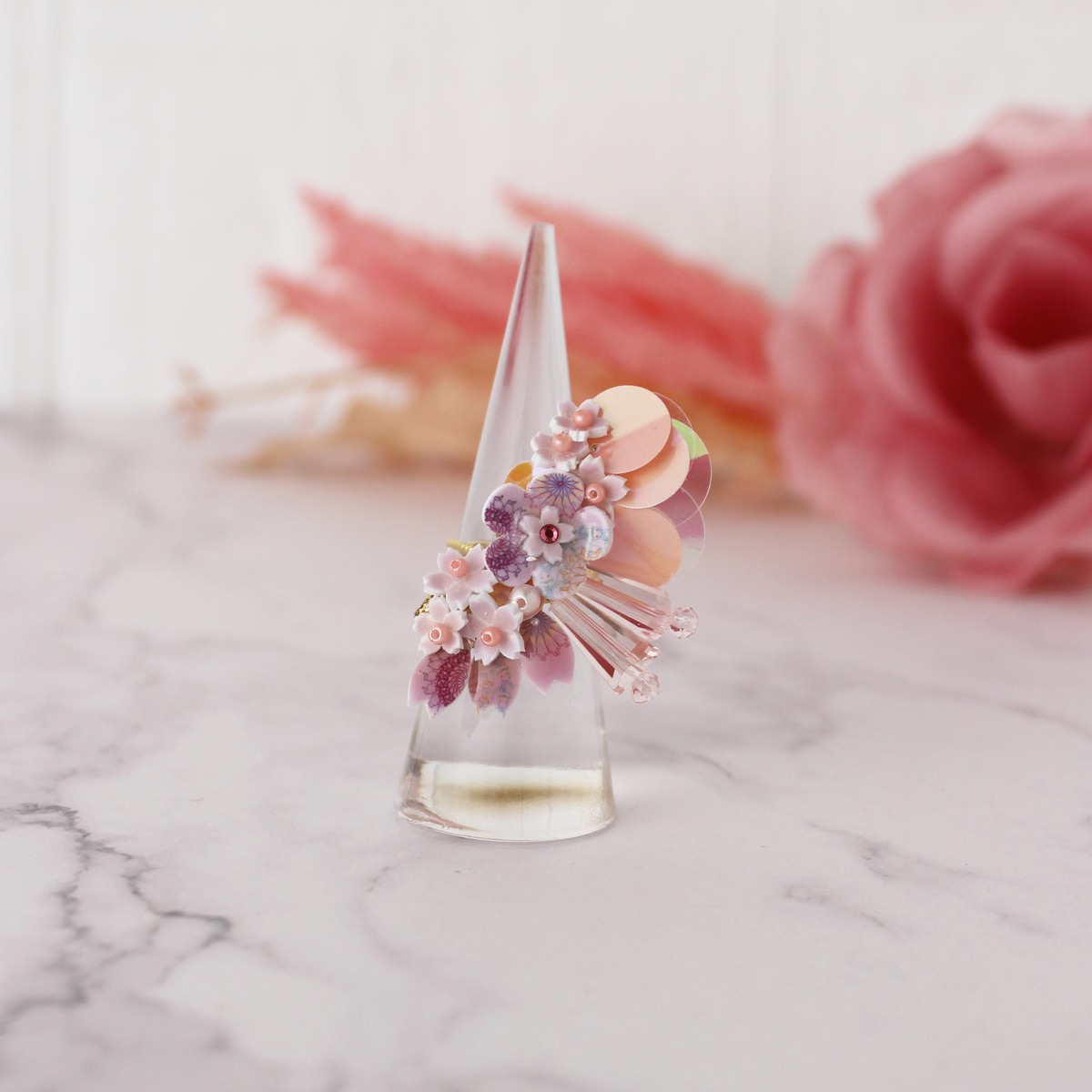 【受注生産】うさぎ柄の桜リング | kooco