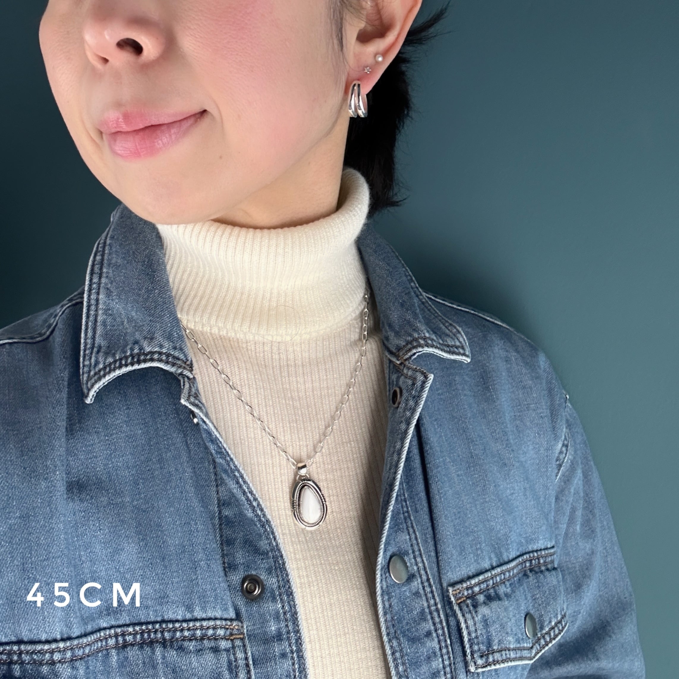 Indian Jewelry 》ホワイトバッファロー ドロップ型 L Indian Jewelry 》ホワイトバッファロー ドロップ型 L