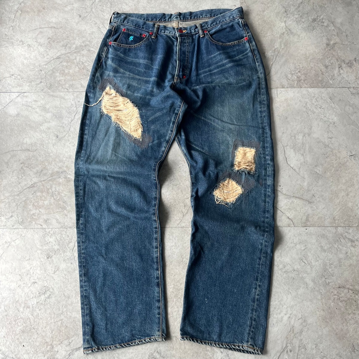 "Swagger"wide denim pants | GRIM FUKUOKA