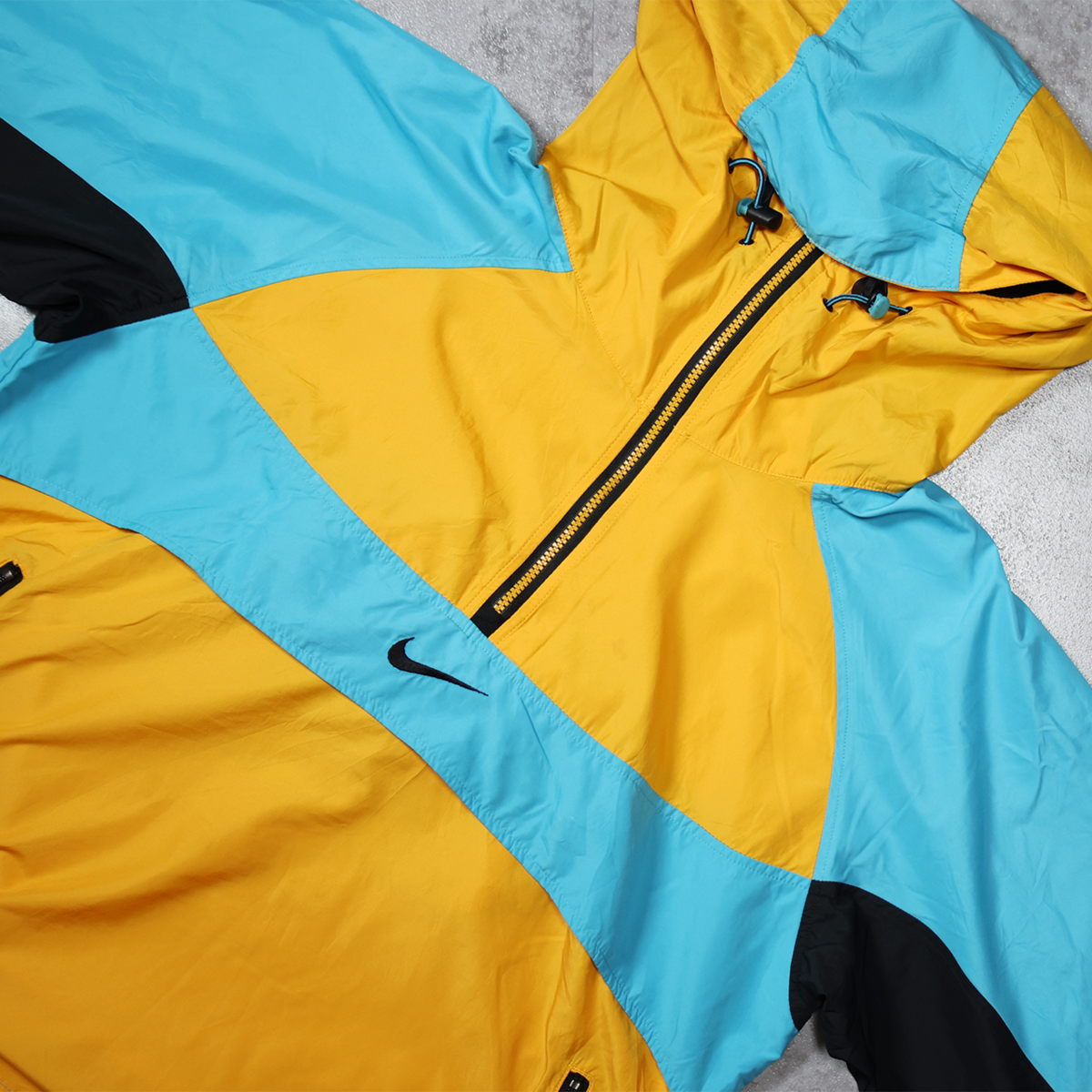NIKE ACG / Color Block Anorak Jacket / 90s / Yellow × Turquoise / L ...