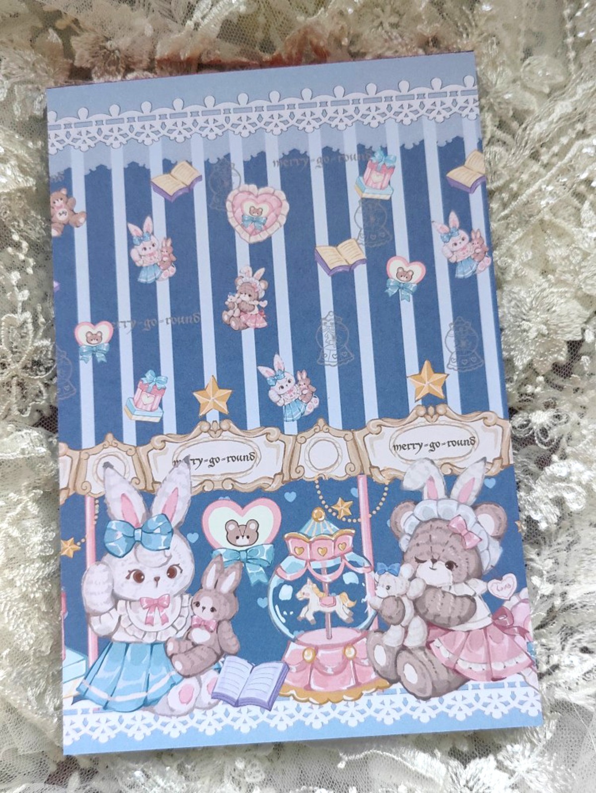 新作☆YU5 Yuki喵【水晶木马】両面印刷 A5 ノート/ メモ用紙 10枚 | cherish365_zakka