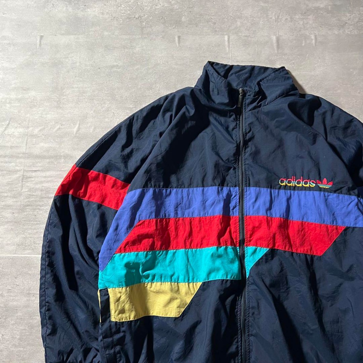 adidas / 80's - シリア製 multi color nylon jacket size XL (日本XXL相当) | 古着屋 ...