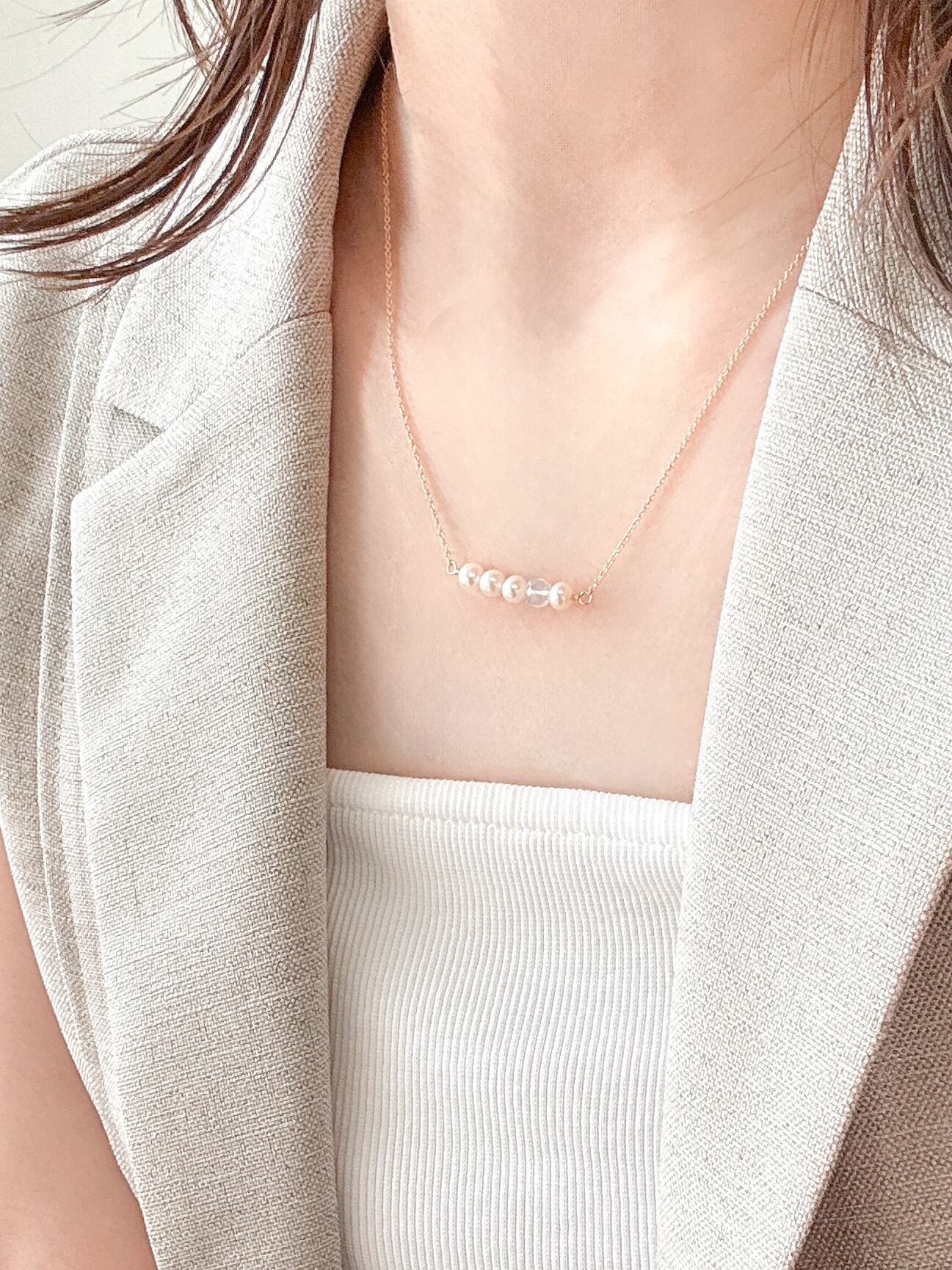 Step 3｜Birth Lights｜オパール＆パールのネックレス（10月誕生石） | LUCENT (ルーセント)