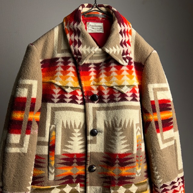 70's PENDLETON Native Patterned Rug Jacket 70年代 ペンドルトン ネイティブ柄 ラグジャケット コート【1000A823】【送料無料】 | 【公式 ...