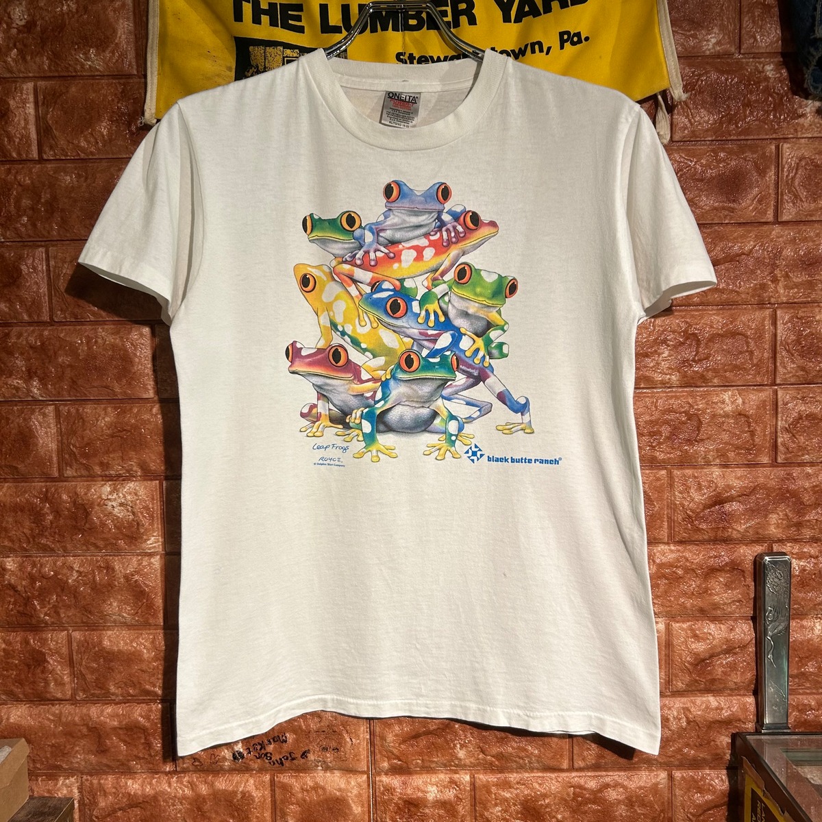 【90s】ONEITA frock print T-shirt kids XL | Johnson Market