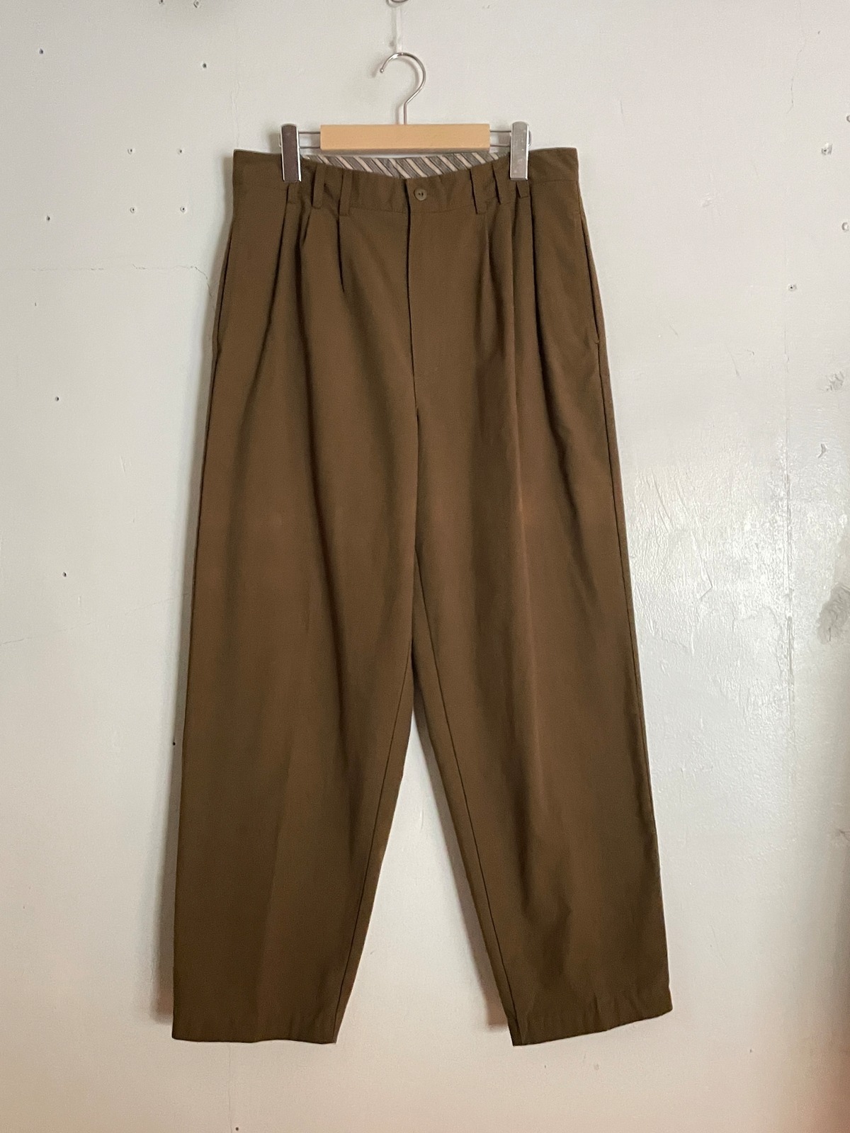 Old VINCENTE NESI Brown 3 Tack Wide Tapered Chino Pants | HENAMA ONLINE ...