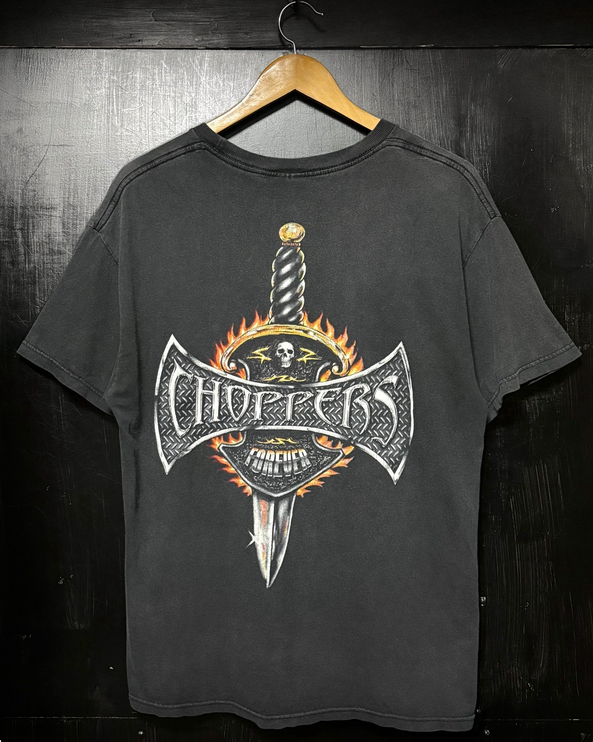00's / Choppers Forever Skull, Sword & Flame Motorcycle Tee | ASCENT