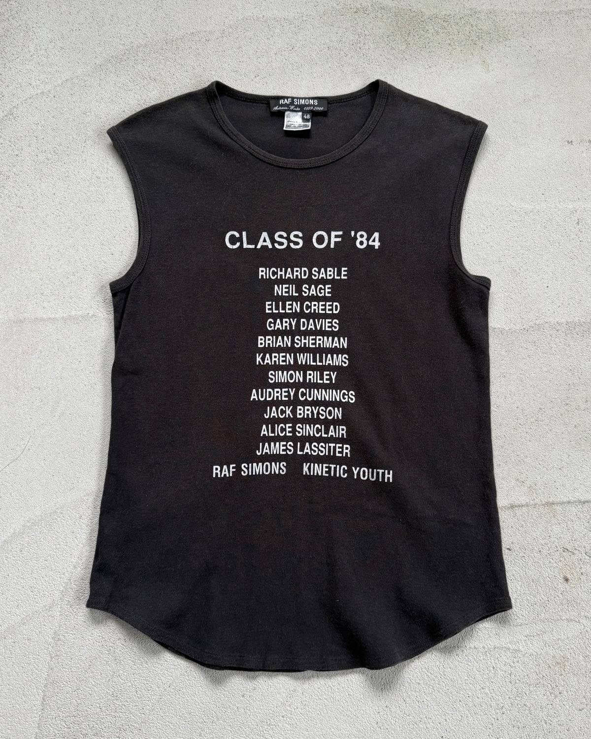AW1999 Raf Simons 'Disorder-Incubation-Isolation' class of '84 ...
