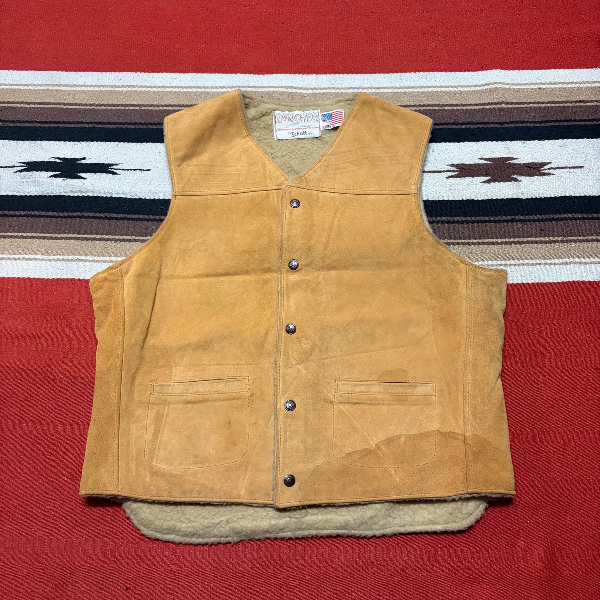 70s USA製 Schott Suede Vest size L | DESERTSNOW
