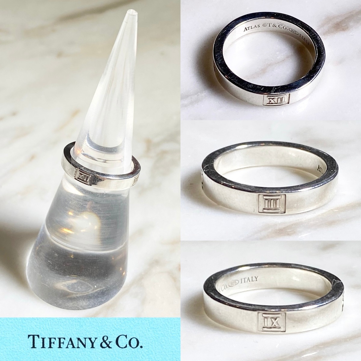 TIFFANY silver band ring “atlas” | NOIR ONLINE