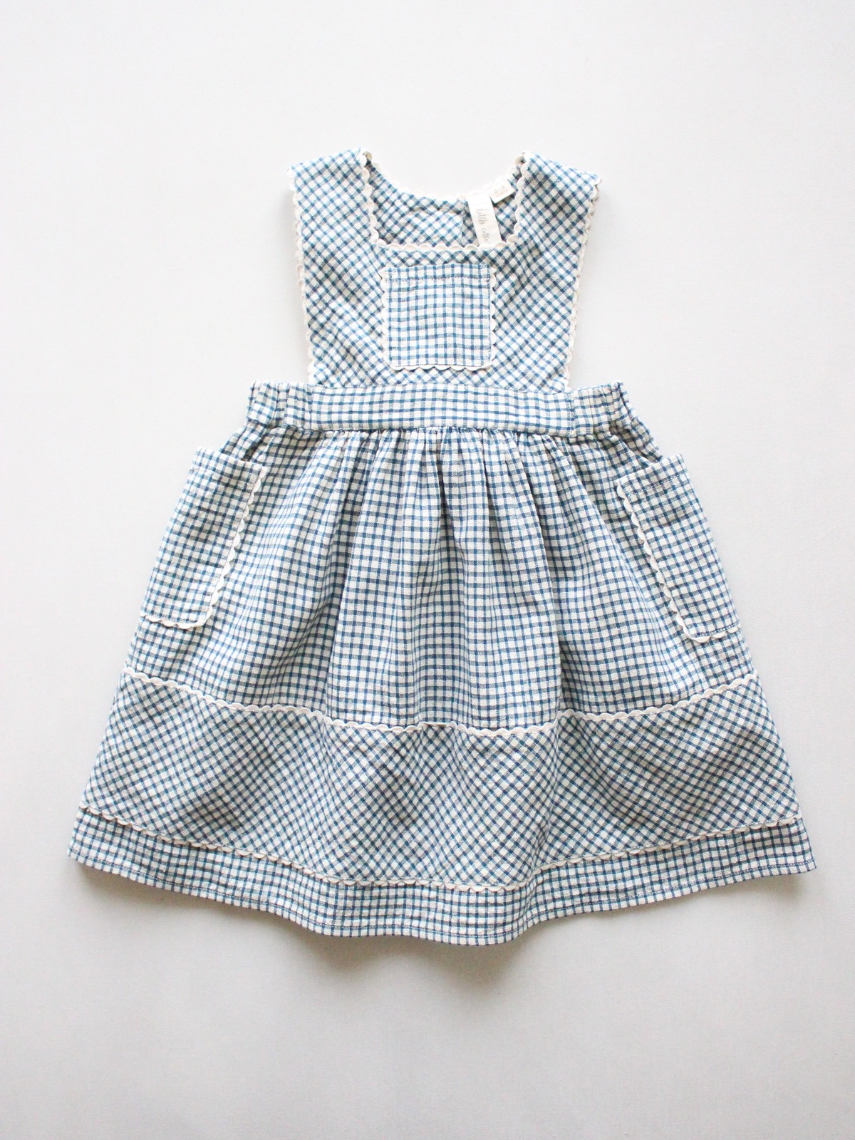 little cotton clothes Dorothea Pinafore Rustic Check | RESONASON