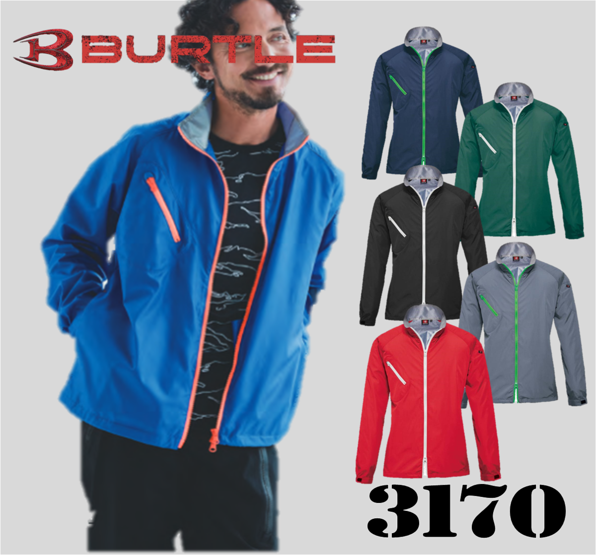 3L 3170 ジャケット BURTLE 作業服 撥水加工 透湿性 帯電防止 ブルゾン ジャンパー ウィンドブレーカー ワークウェア ユニフォーム ユニセックス バートル | ワークショップ ...