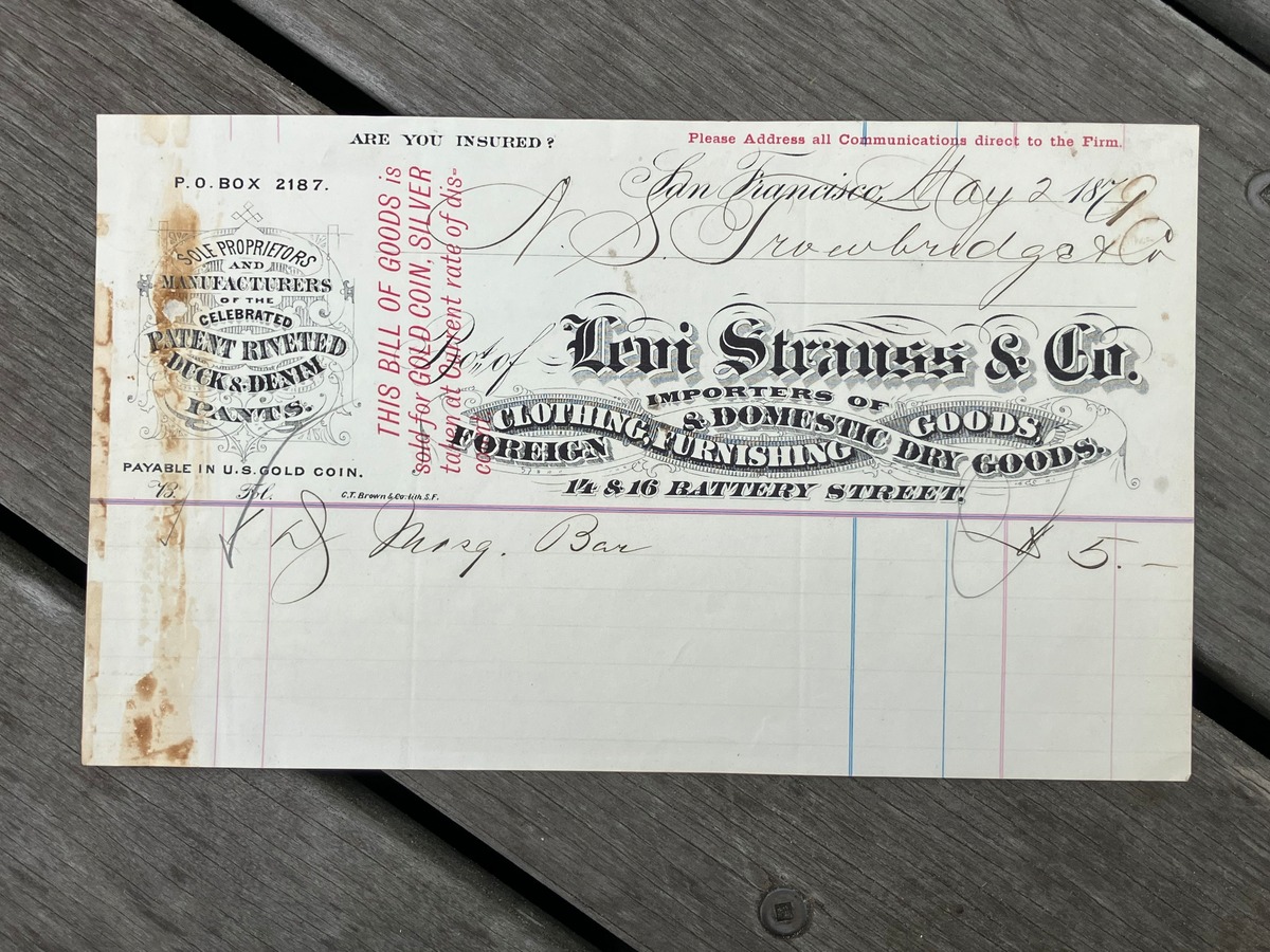 LEVI’S 1879 invoice | CEREAL（シリアル）