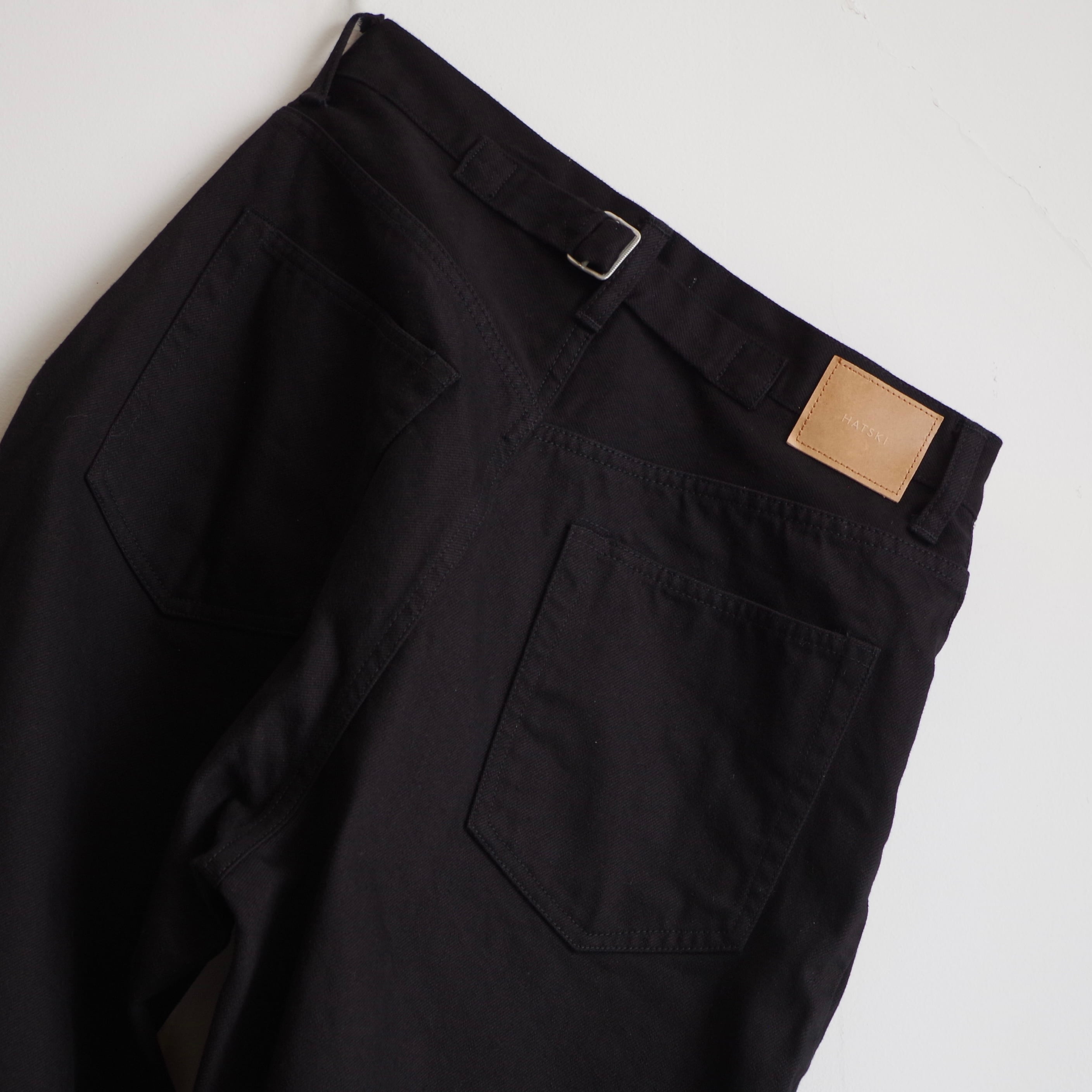 HATSKI Back Buckle Denim Black HTK-22011 | 1F Store HATSKI Back Buckle Denim Black HTK-22011 | 1F Store