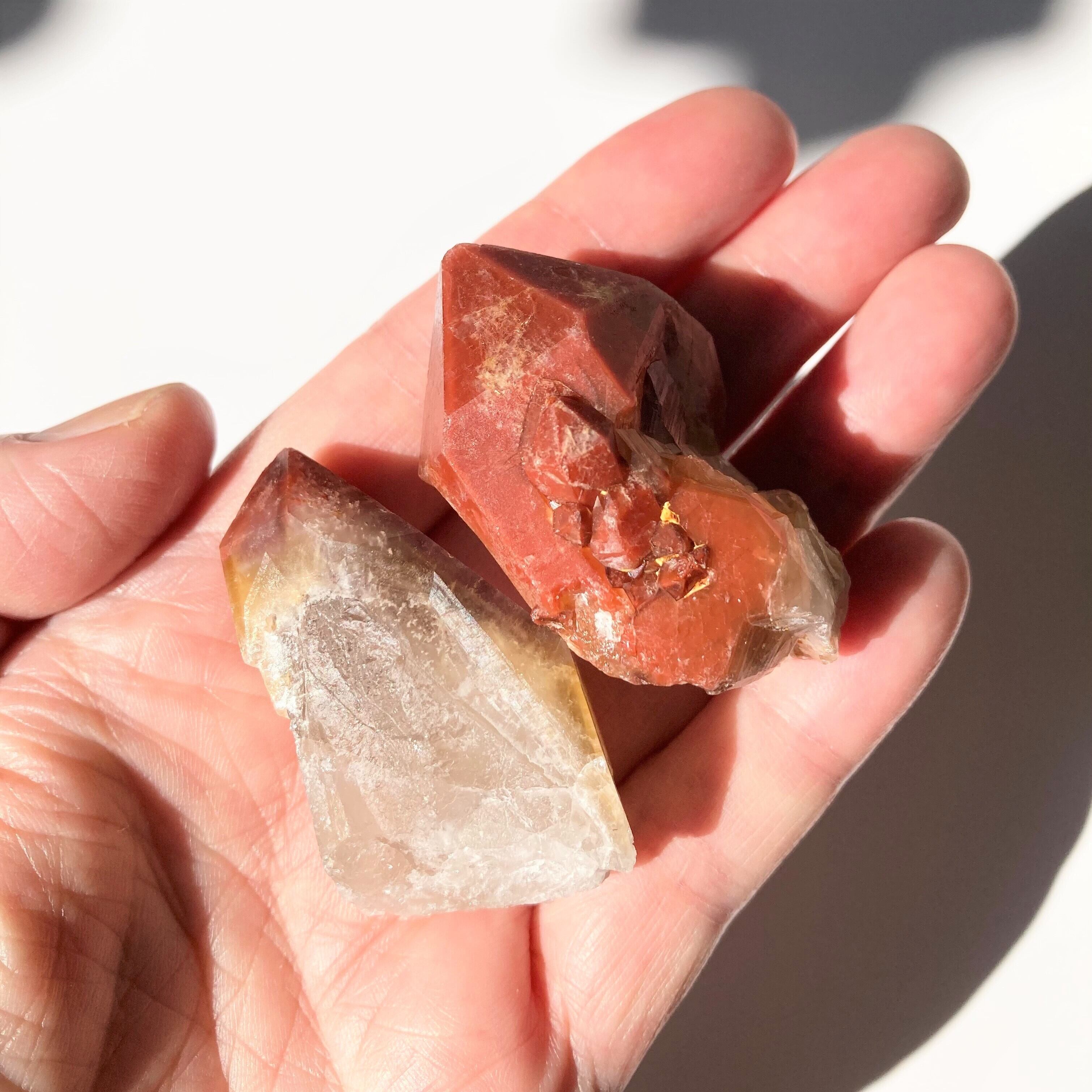 ブラジル・クリスタリナ産・レッドドリームコート レムリアン水晶 2個セット⑤ | M Minerale