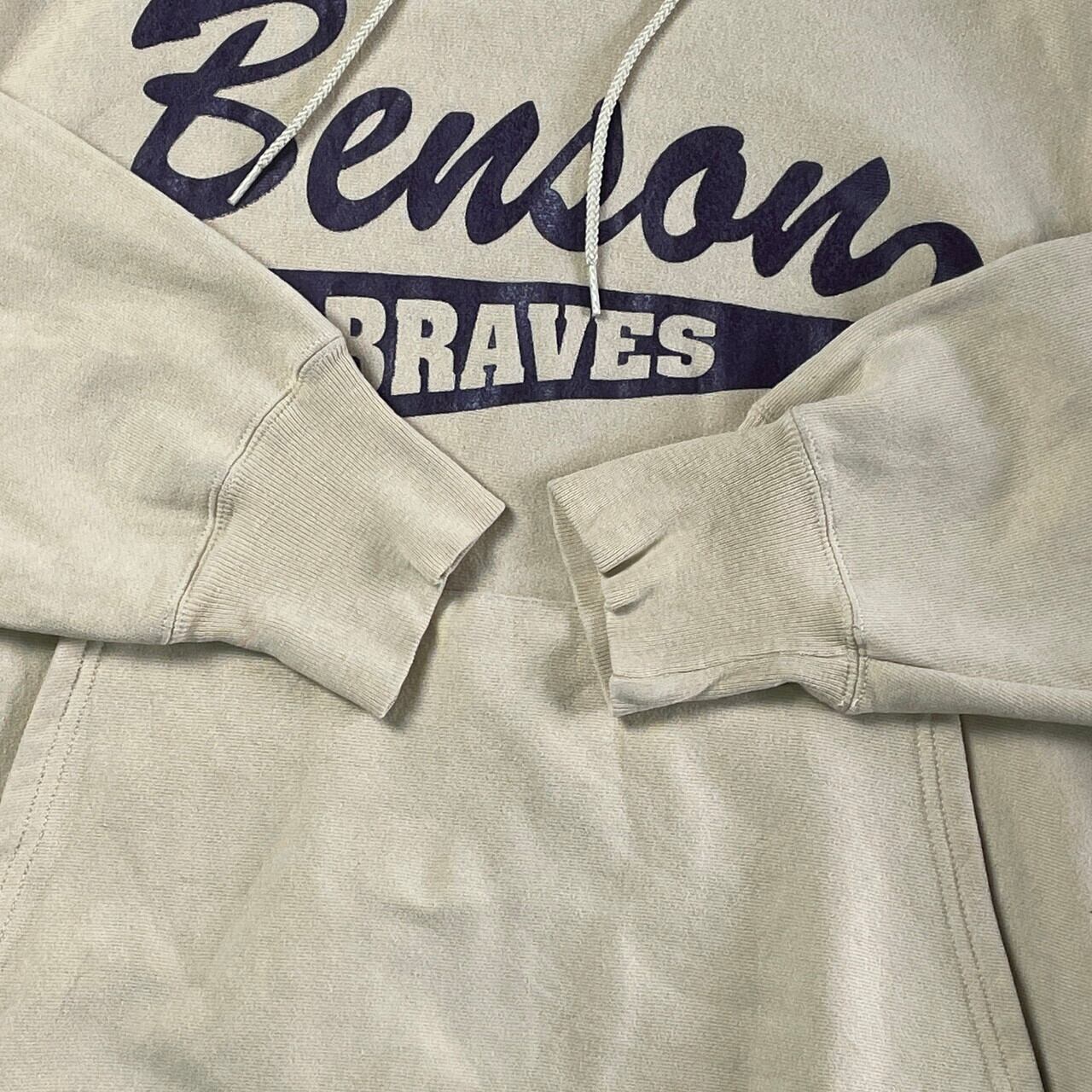 00年代 Champion チャンピオン プレミアムリバースウィーブ BENSON BRAVES チームロゴ スウェットパーカー メンズ2XL ...