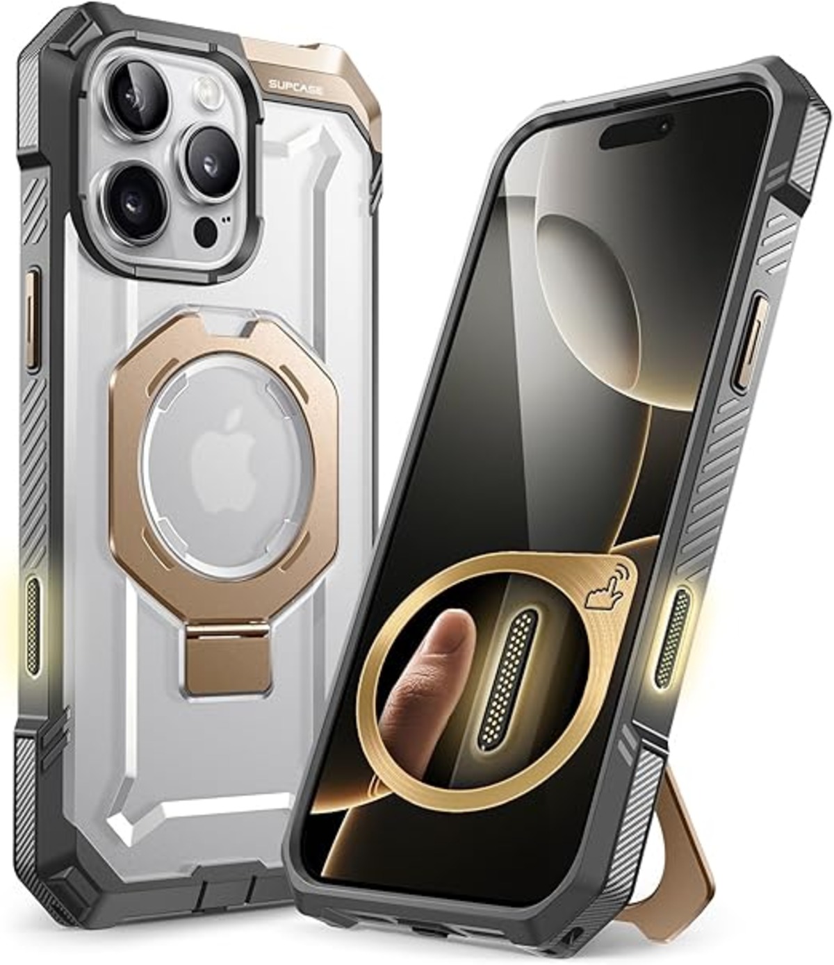 SUPCASE iPhone 16 Pro Max ケース 6.9インチ 2024 カメラコントロールボタン MagSefe対応 内蔵リング スタンド 横縦両立 超強磁力 耐衝撃 軍用規格保護 ...