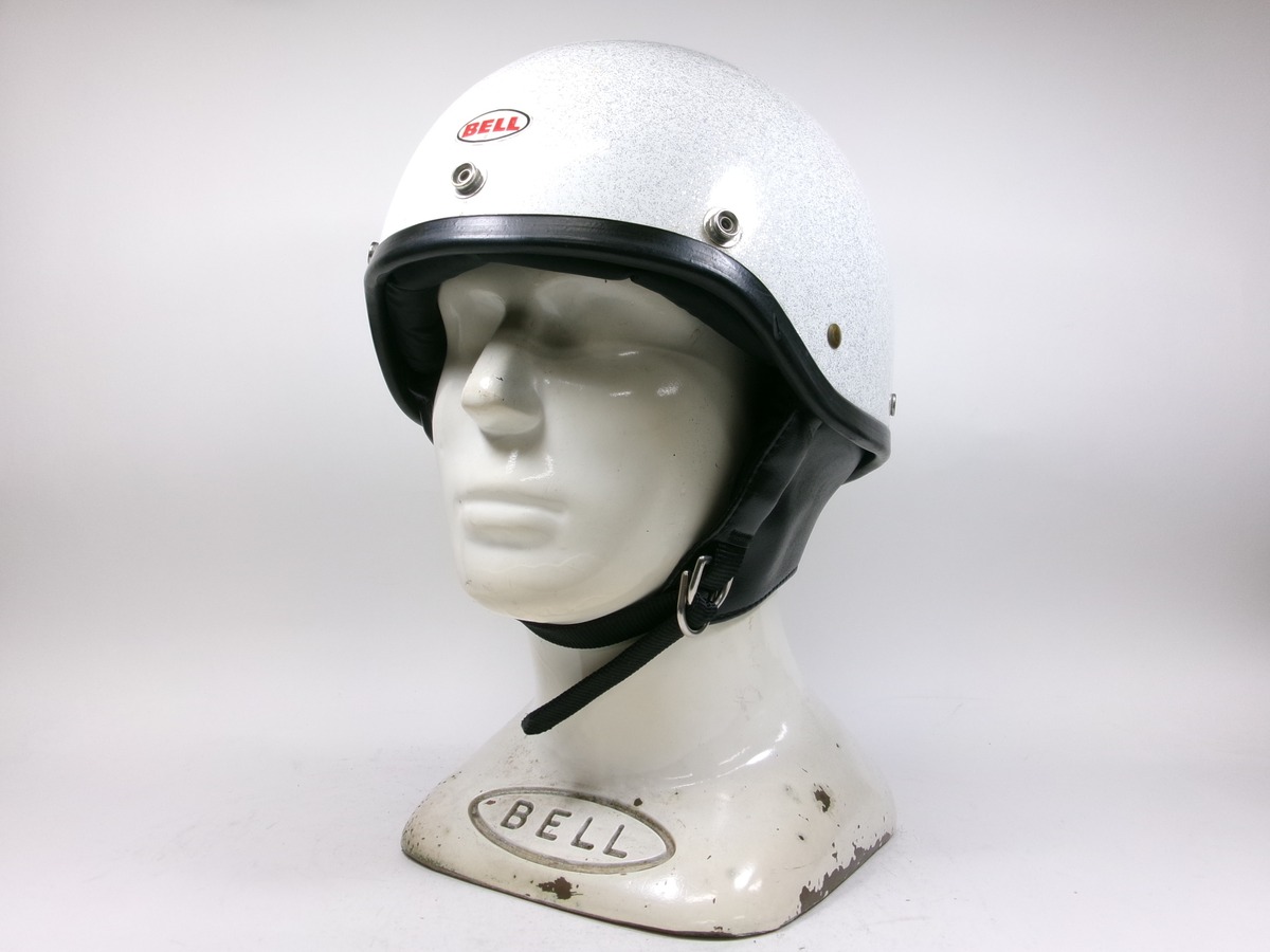 美品！60s BELL SHORTY ハーフヘルメット 7 1/8 目深加工済み M ★60年代 ベル ショーティ 500TX R-T ごま塩 ...