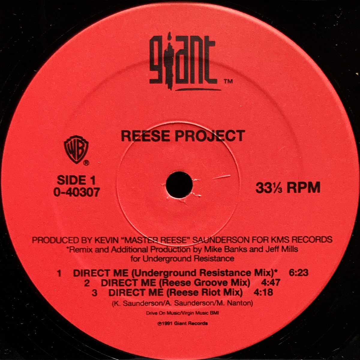 【12”】Reese Project / Direct Me (Giant Records) (0-40307) | cpvinyl ...