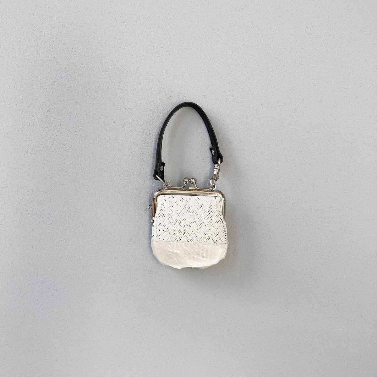 gamaguchi mini [ kinari ] 白ハカマ | textiletells [ テキスタイルテルズ ]