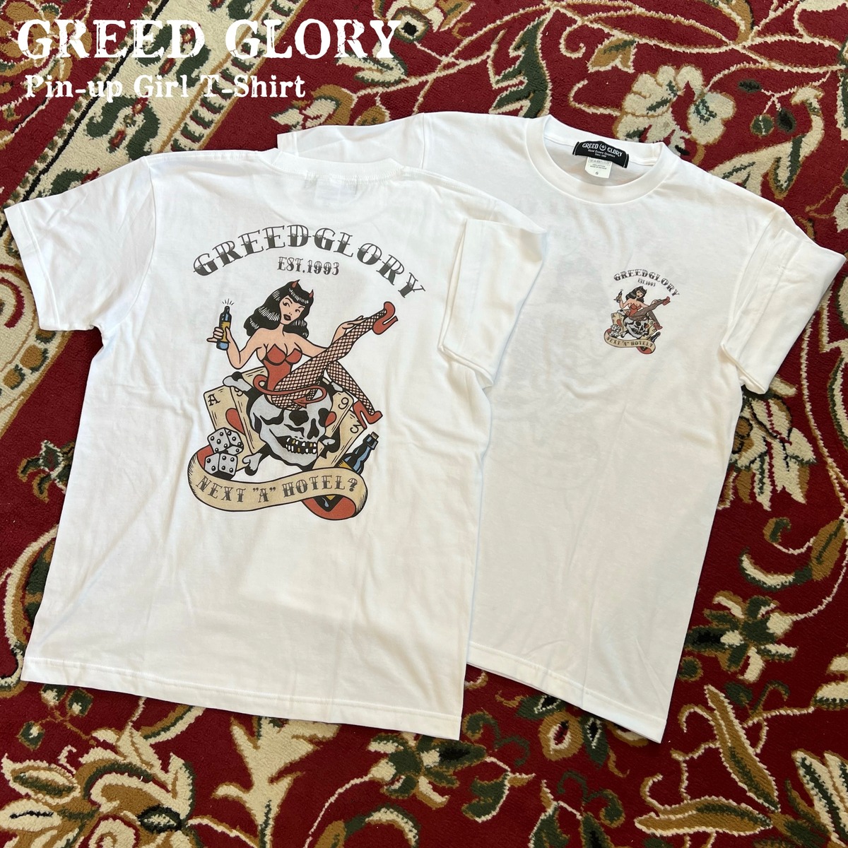 GREED GLORY "Pin-up Girl" T-Shirt | GREED GLORY
