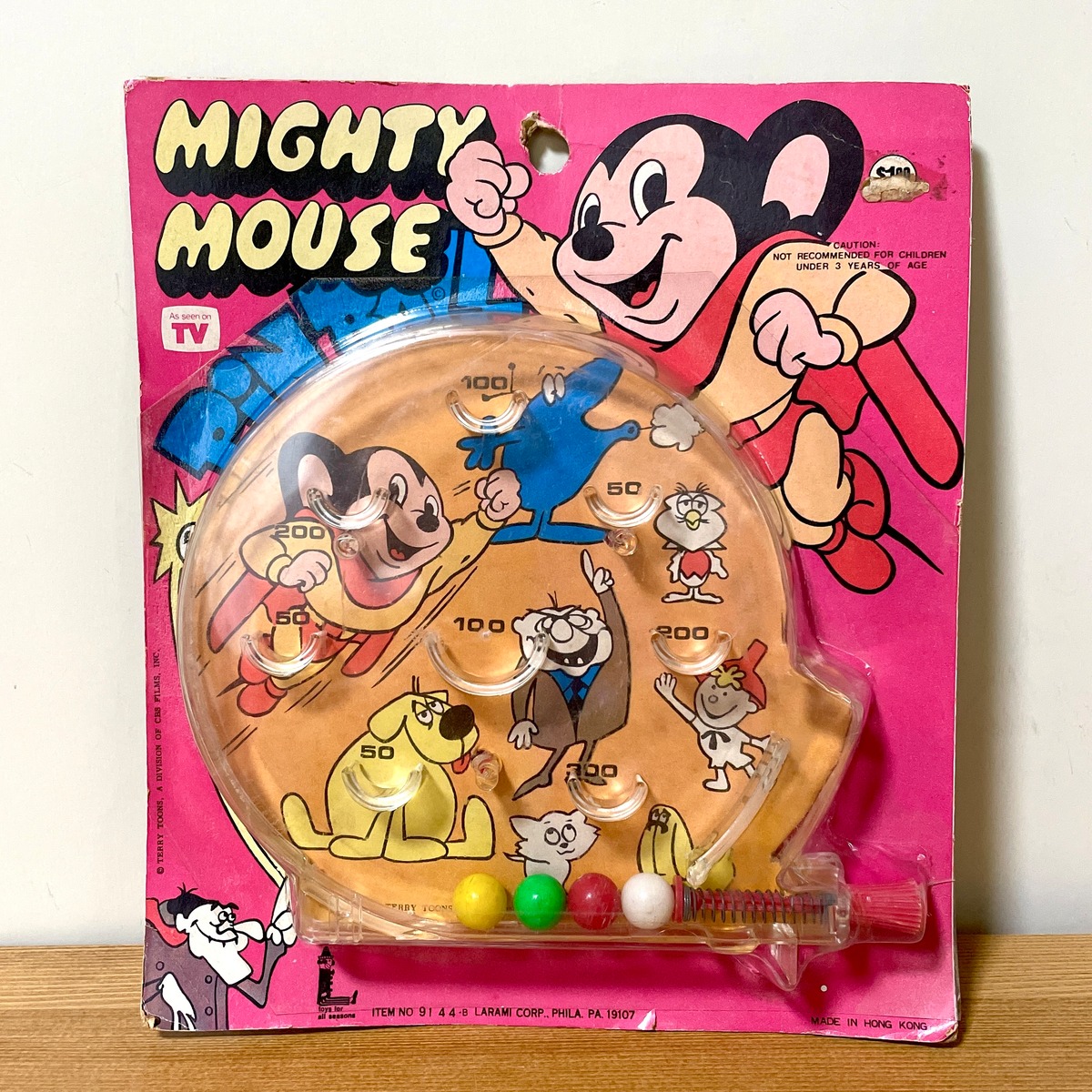 MIGHTY MOUSE PINBALL マイティ･マウスのピンボール 未開封 1973年 ヴィンテージ | ライナス・ブランケット
