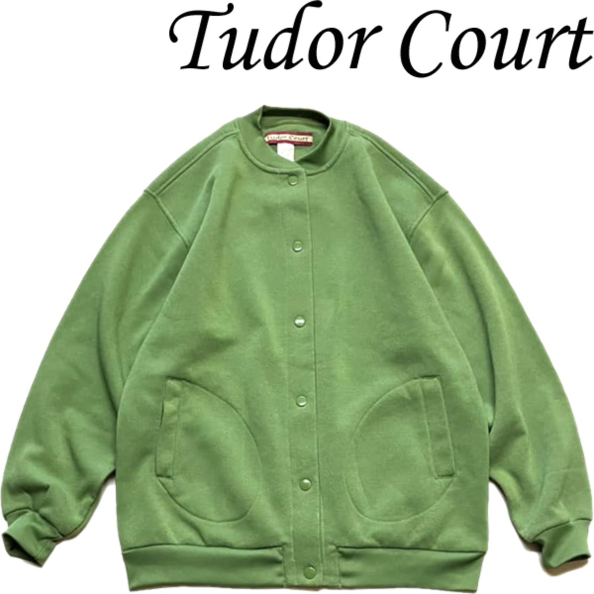 1点物 チューダーコートTudor Court緑スナップカーディガンスウェット古着メンズレディースOKアメカジ90sストリート上ジャージ中古 ...