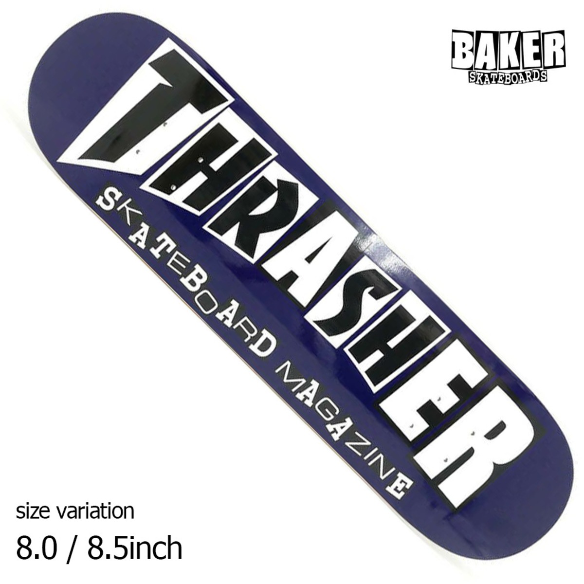 BAKER T-FUNK THRASHER LTD NAVY 8.0 8.5 inch ベイカー ベーカー デッキ スケートボード スケボー ...
