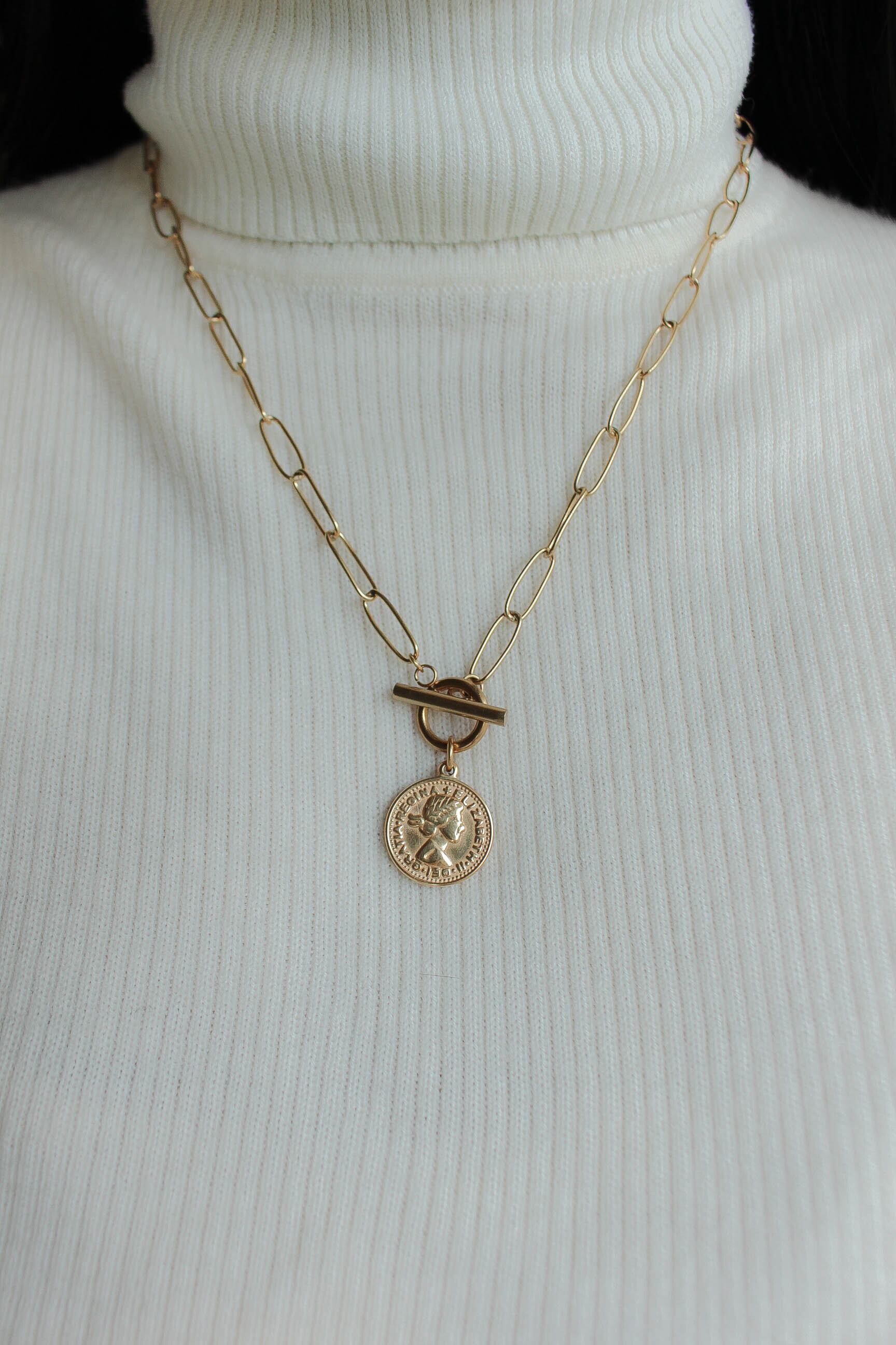 Mantle Coin Necklace | 金属アレルギー対応のアクセサリー ebine