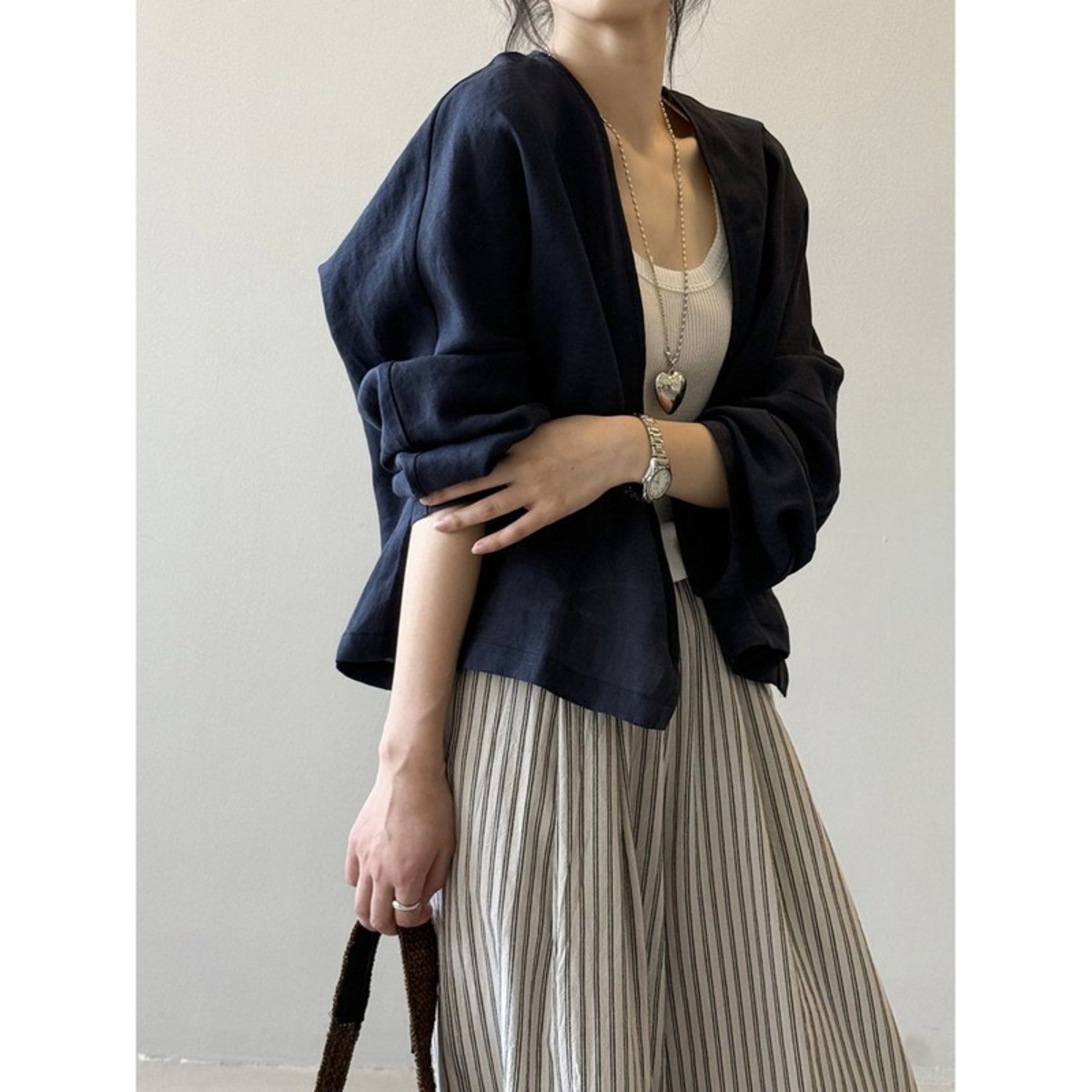 natural balloon-sleeve jacket 102725 | riglow