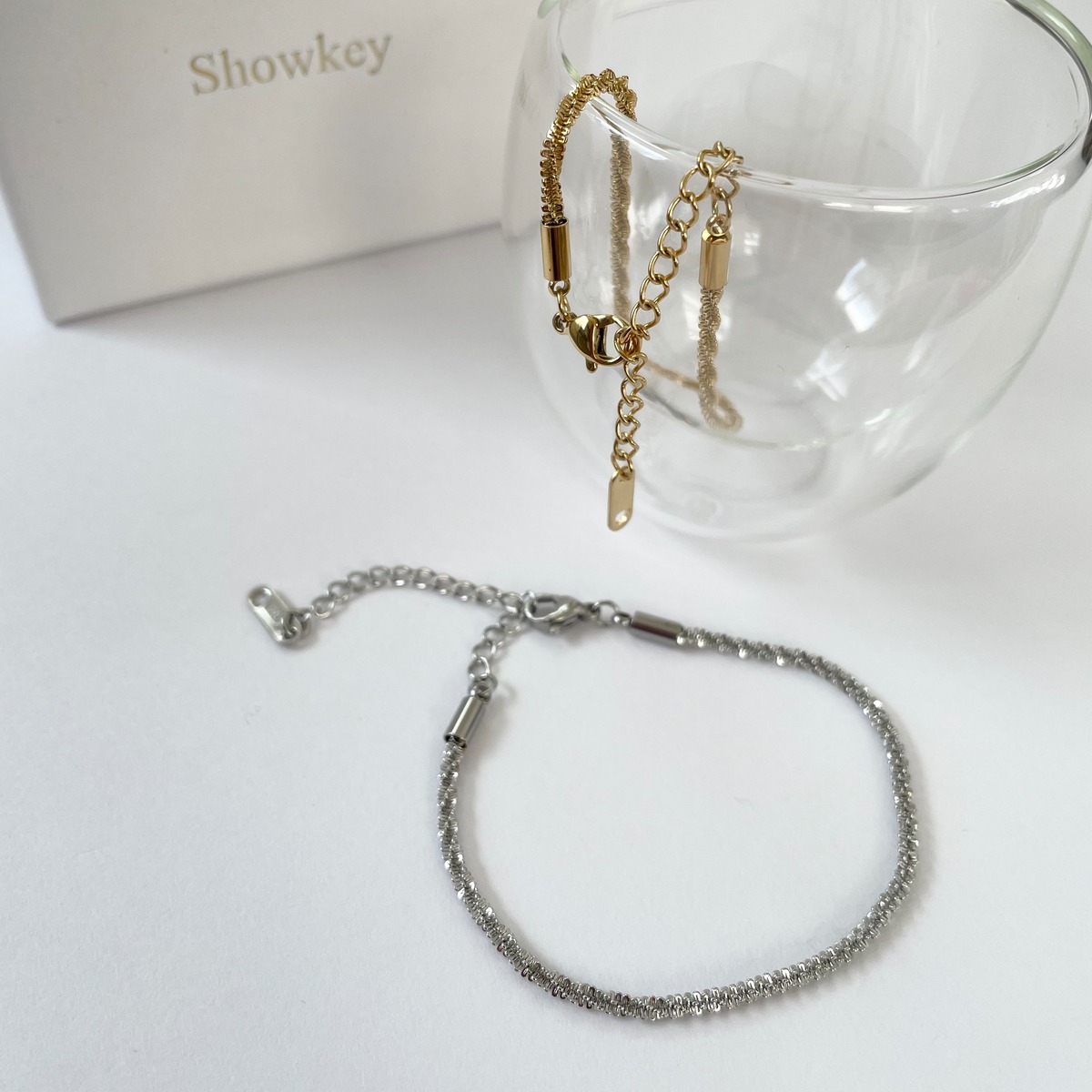 cross chain bracelet ステンレスブレスレット | Showkey