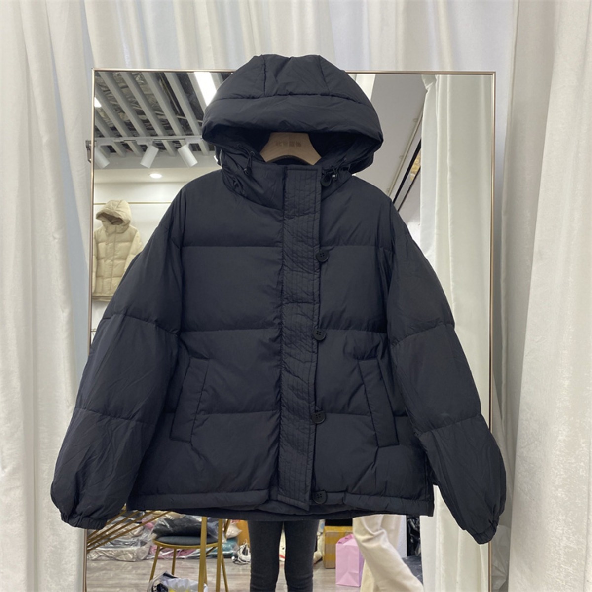 冬カラーで登場しました ダウンジャケット ピュアカラー 短いスタイル エレガント コート | HapiHapi style