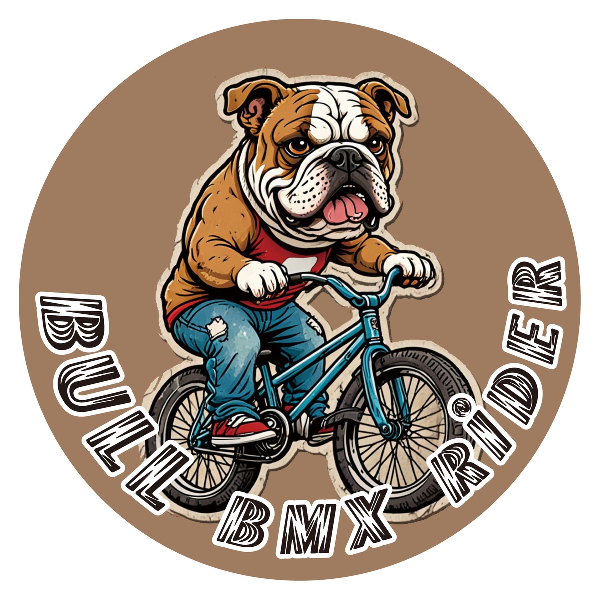 BMX RIDER STICKER | BMXライダー・ブルドッグステッカー 防水・耐光 | Garrett Motors