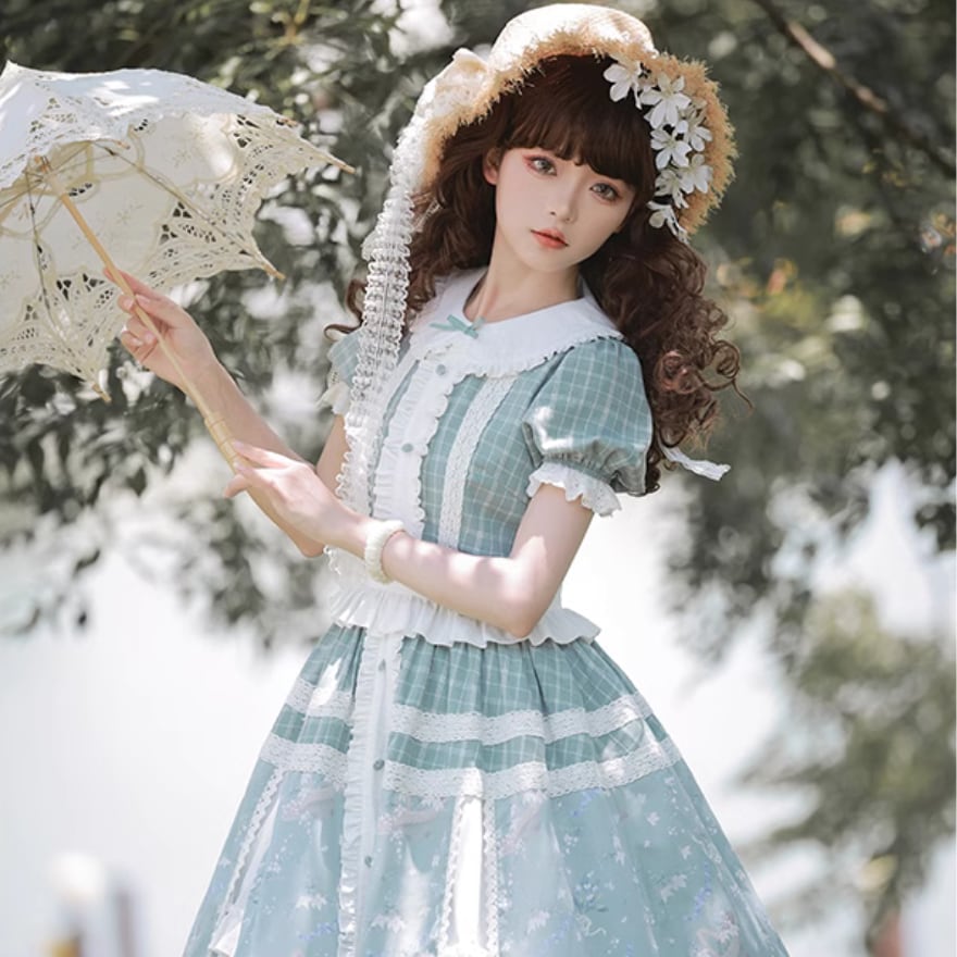 ロリータファッション通販 SEASONZ クラロリ ワンピース 半袖 花 ロリータファッション通販 SEASONZ クラロリ ワンピース 半袖 花