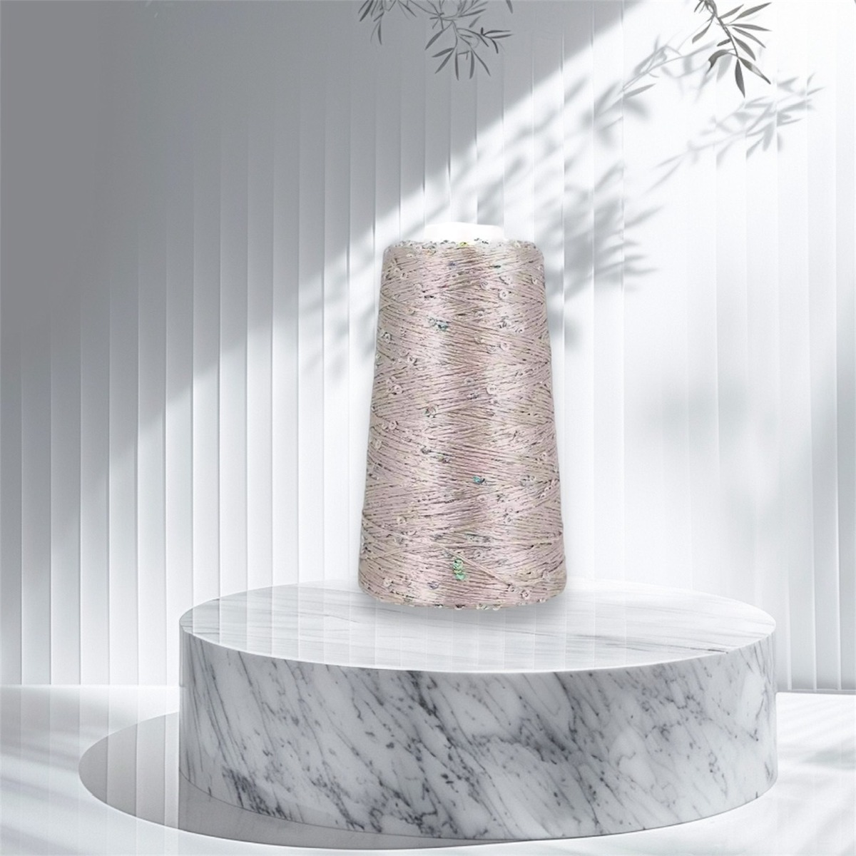 Spangle Luxury Yarn（スパンコール）グレージュ×オーロラ | オリジナルコードヤーン＆バッグ資材販売