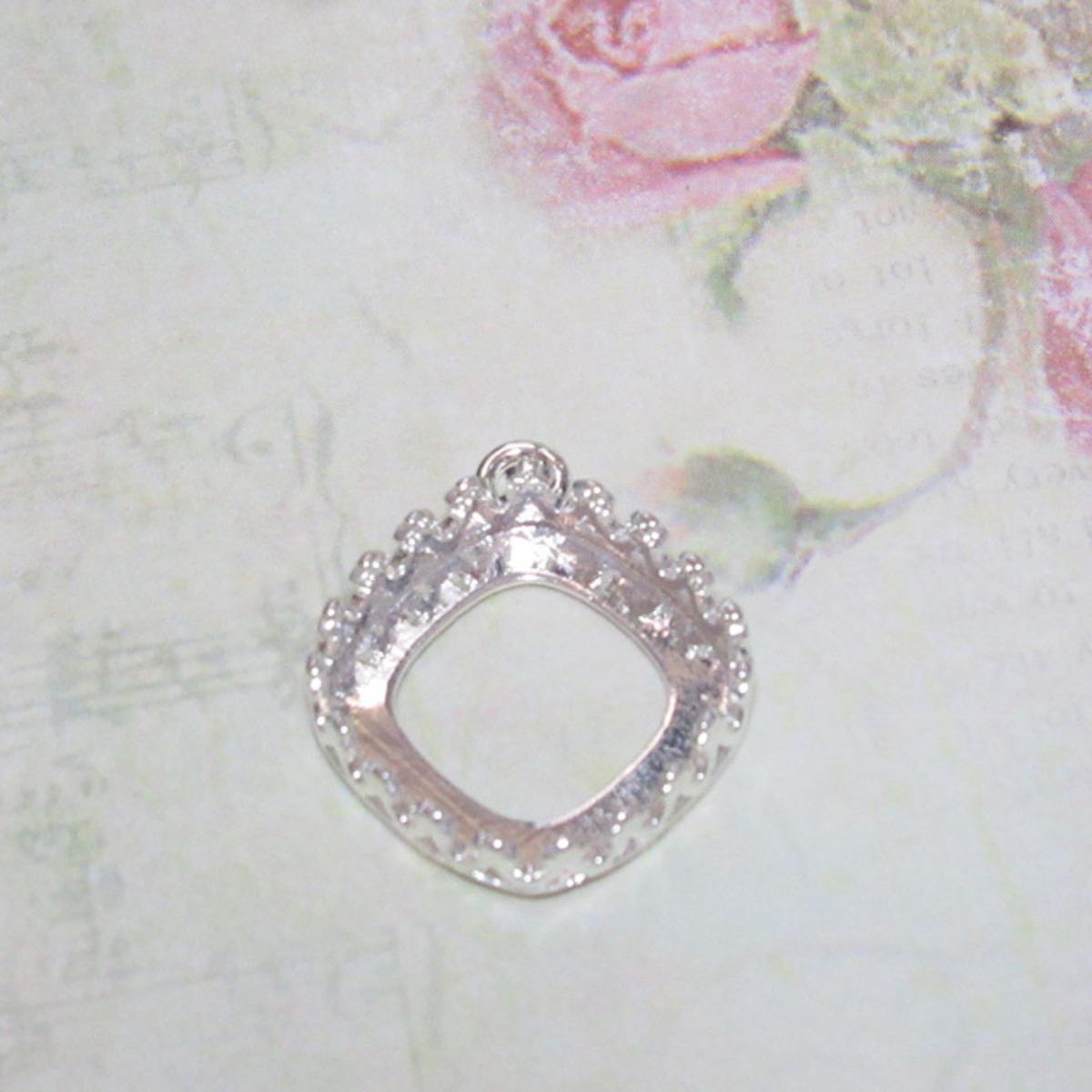 12㎜ クッションスクエア クラウン セッティング シルバー | rue Sepia