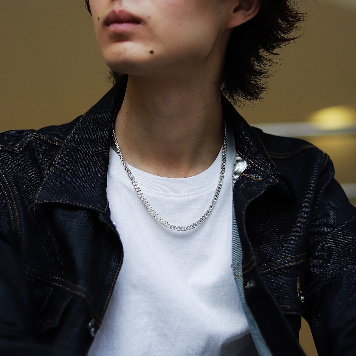 【一生物のジュエリーを】F.H. シルバーネックレス：(喜平チェーン 5mm) #N008-50cm | F.H. (エフドット）