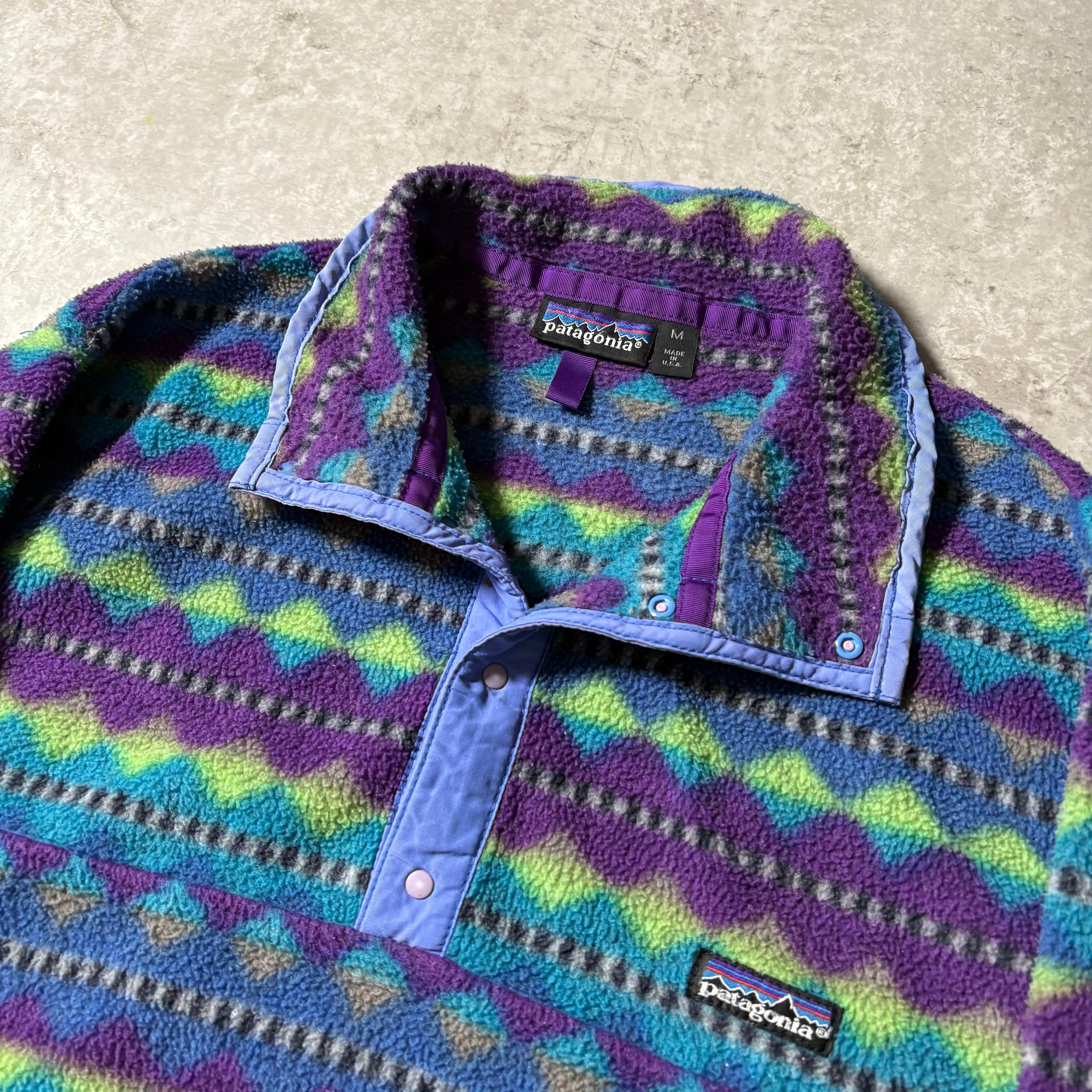 1990s Patagonia Synchilla Snap-T Fleece Pullover "ダイヤ柄" | 古着屋ROI