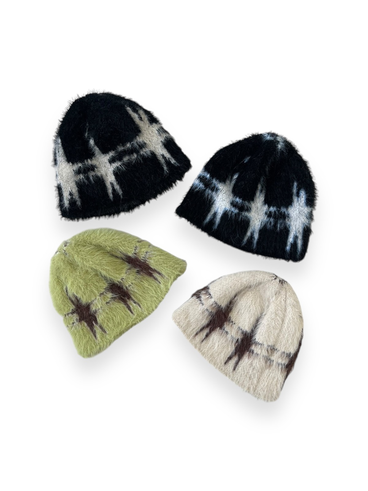 【PLANET STUDIO】geometric mohair beanie(4colors) | OVERTURE WEB SHOP