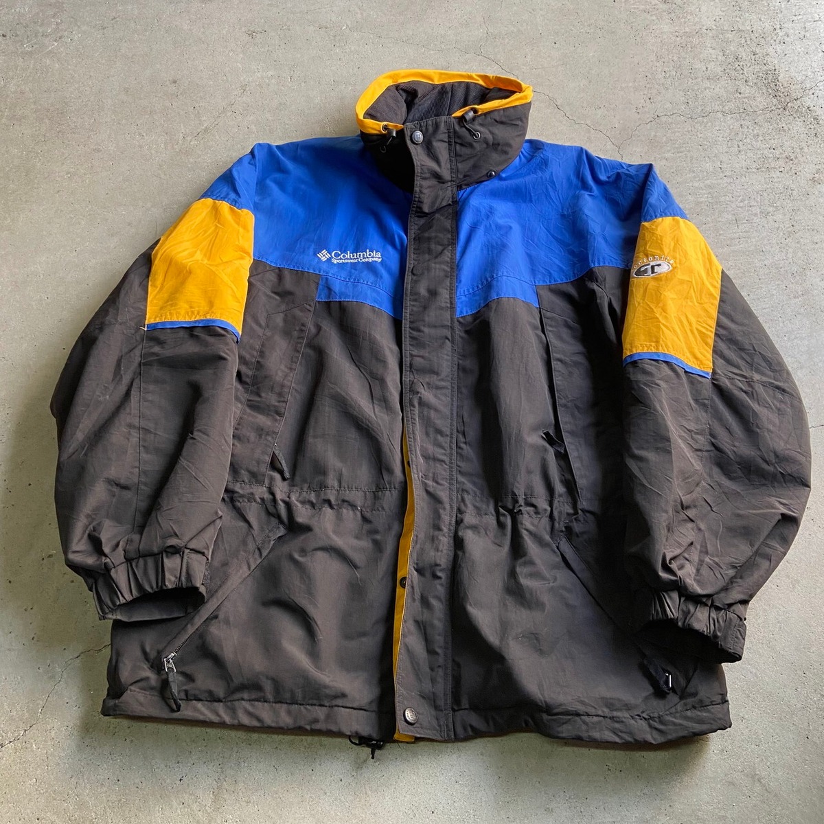 グッドカラー 90年代 Columbia コロンビア TECTONITE ハイネック マウンテンパーカー メンズXL相当 古着 90s ...