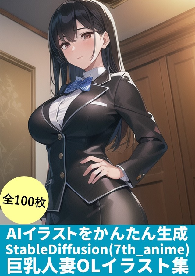 AI呪文「美人巨乳人妻スーツ立ち絵」100枚イラスト集【コピペでかんたん生成】StableDiffusion.ver) | イラスト大賢者