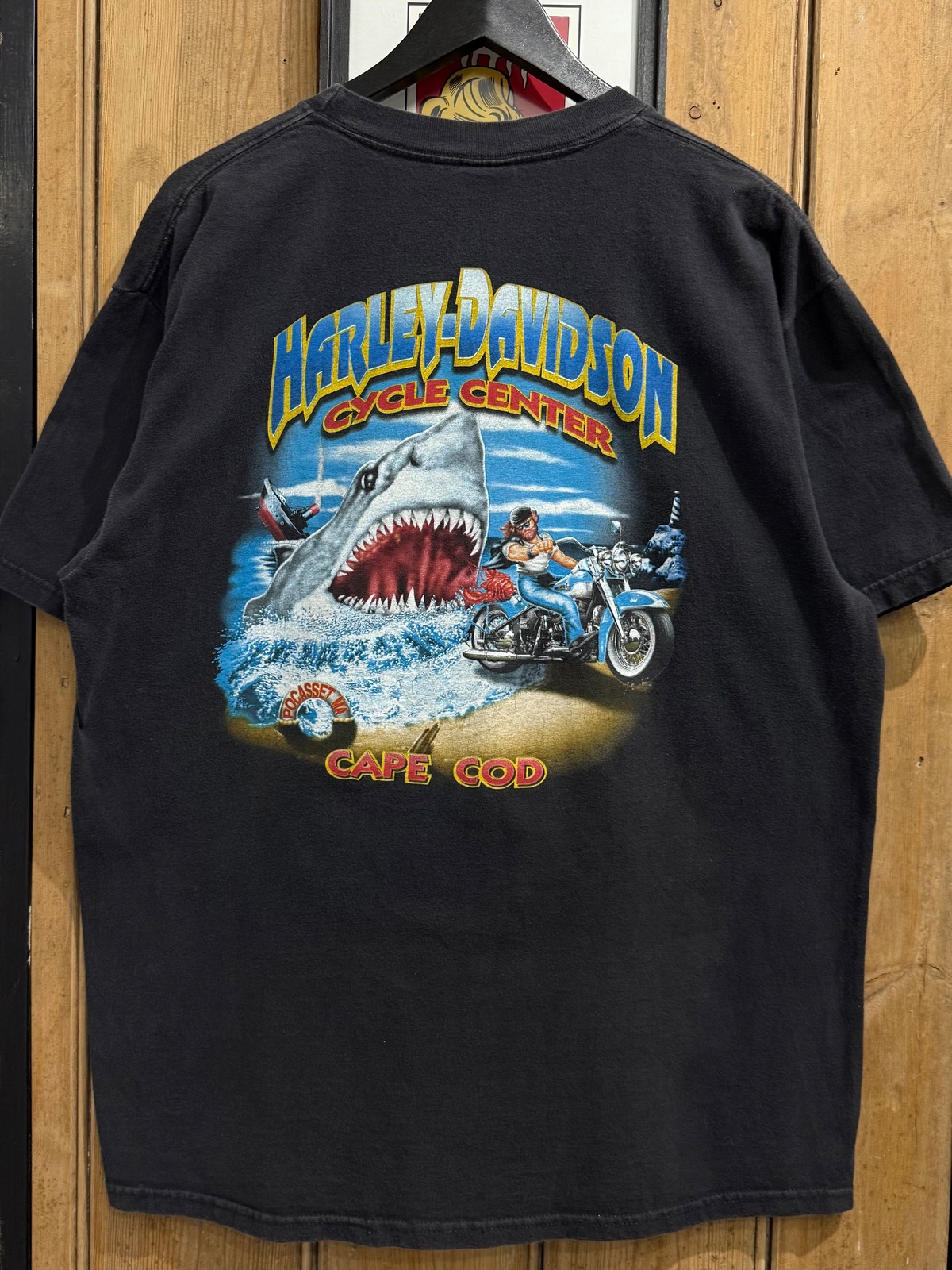 90s 00s Harley-Davidson Motorcycle Cycle Center CAPE COD T-Shirt / ハーレー ...