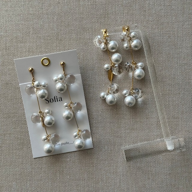 bell pearl pierce / earring (e0469) | Sofia